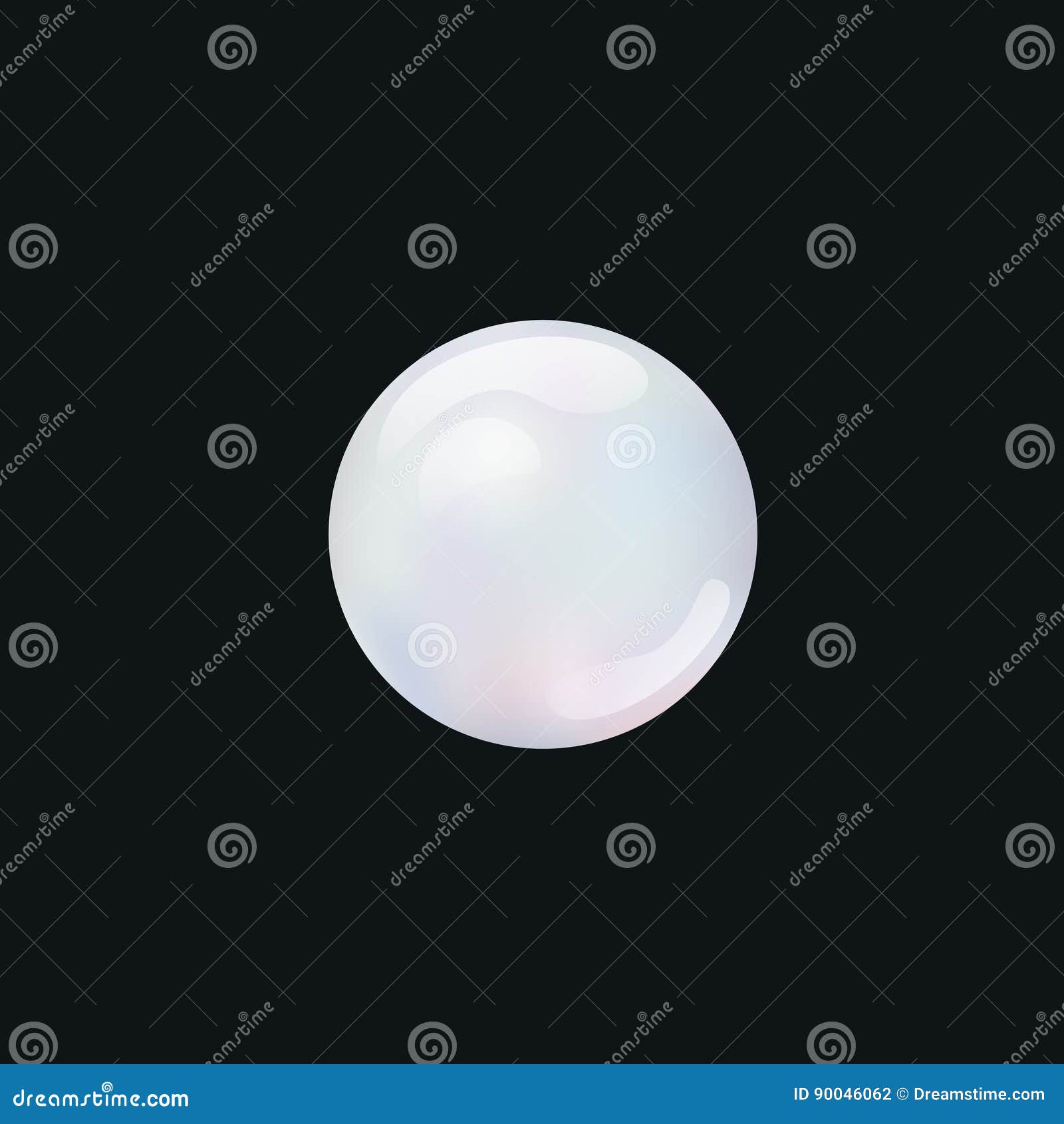 White Pearl Vector Realisic Isolated Illustration Stock Vector ...