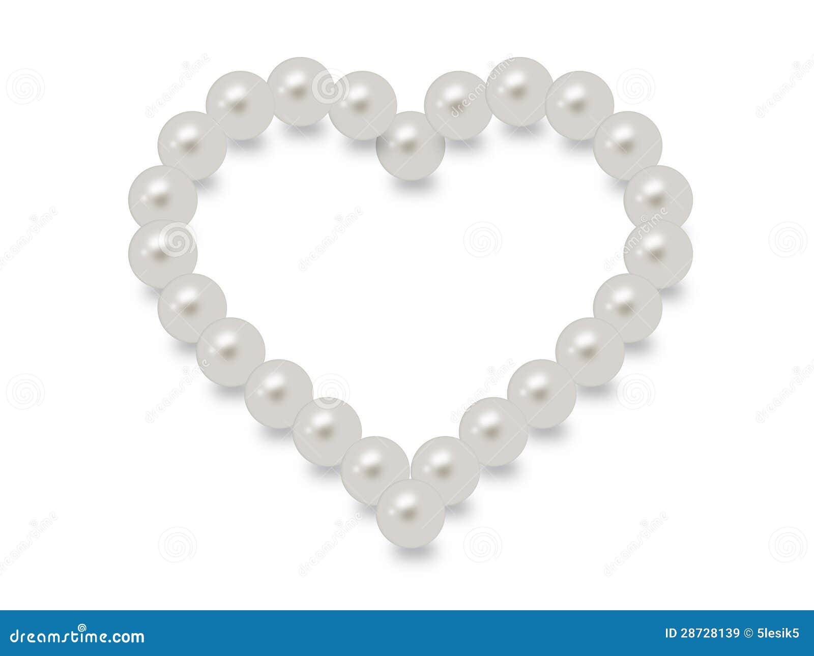 White Pearls In A Heart Shape Royalty Free Stock Images - Image: 28728139