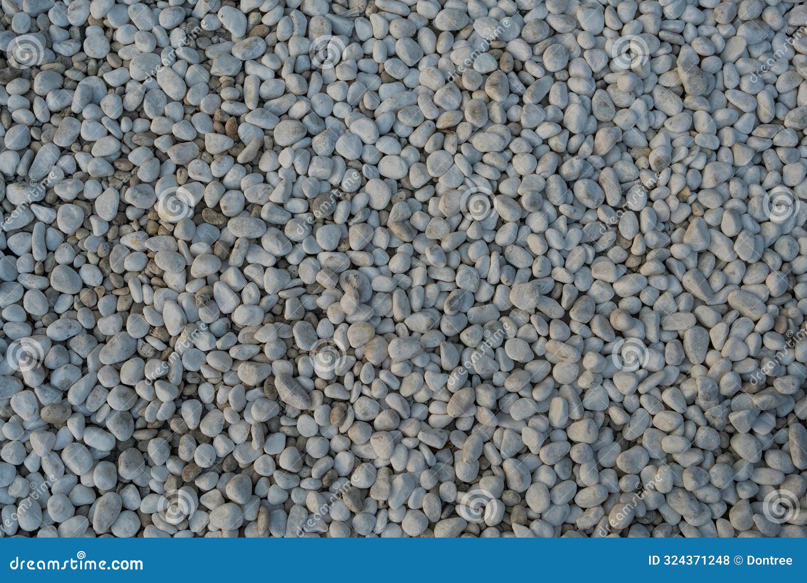 White Pebbles Background. Top View Stock Photo - Image of rock ...