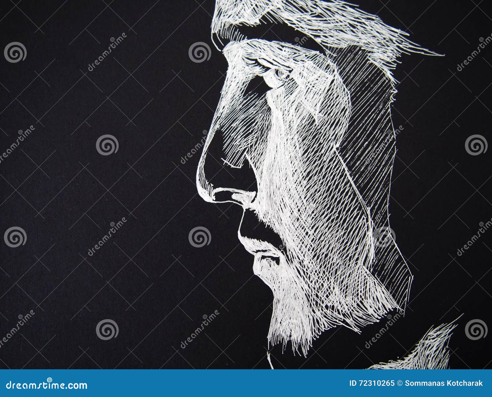 Black Pen Face Drawings