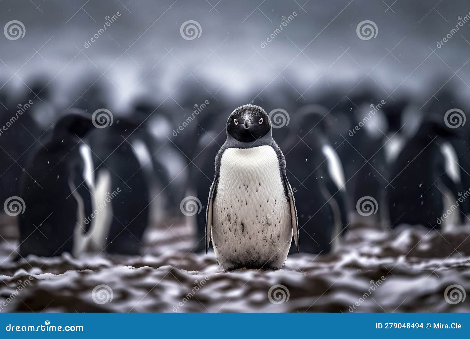White Penguin, Created with Generative AI Stock Illustration ...