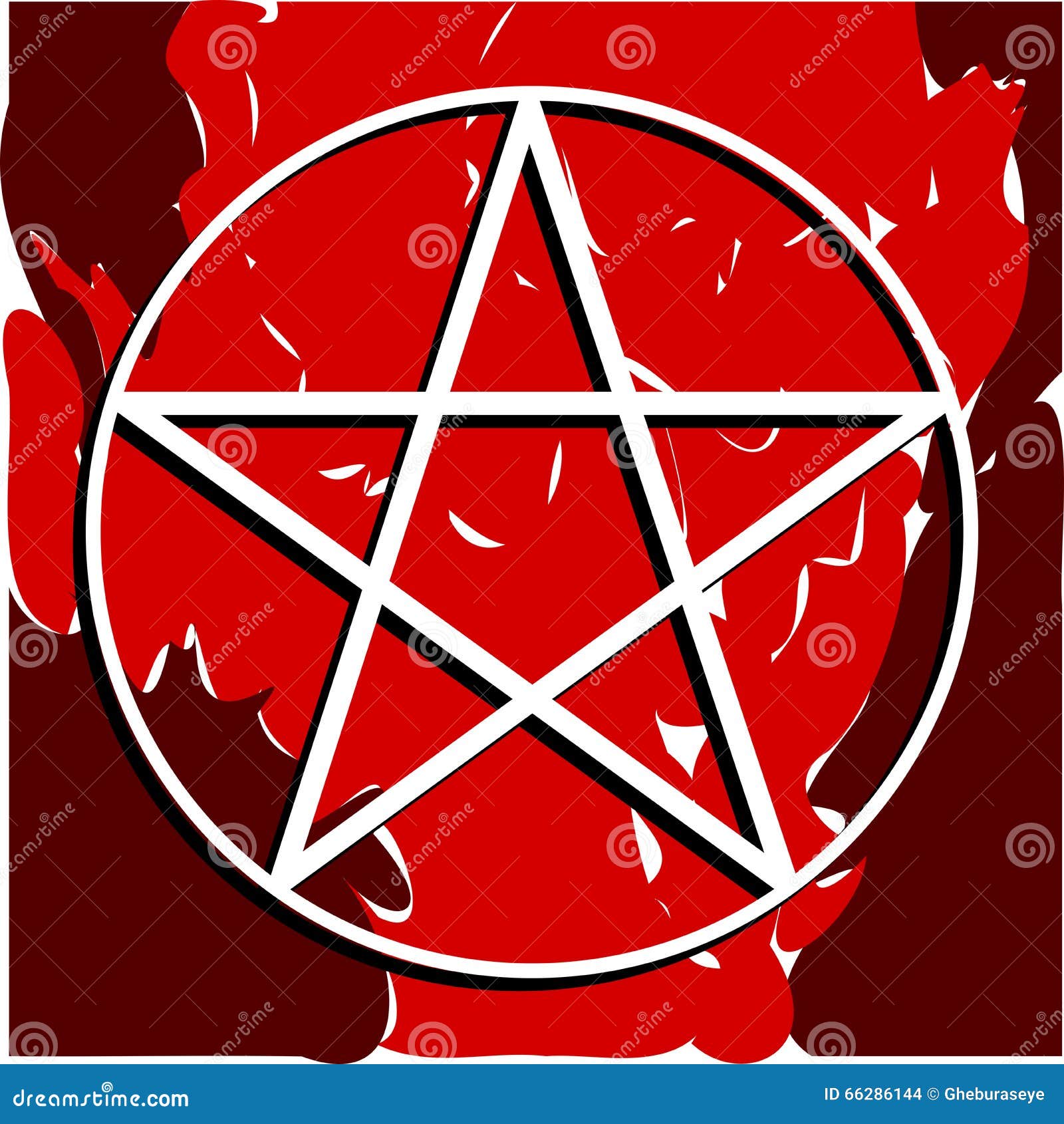 White Pentacle on Coloful Background Stock Vector - Illustration of ...