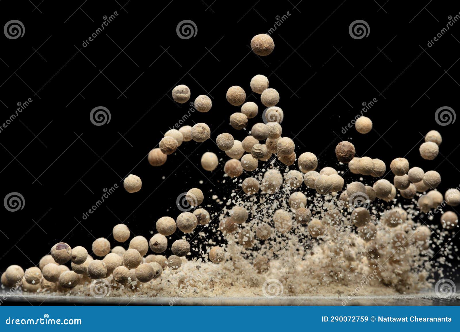 White Pepper Seeds Fly Explosion, White Pepper Mix Powder Float Explode ...