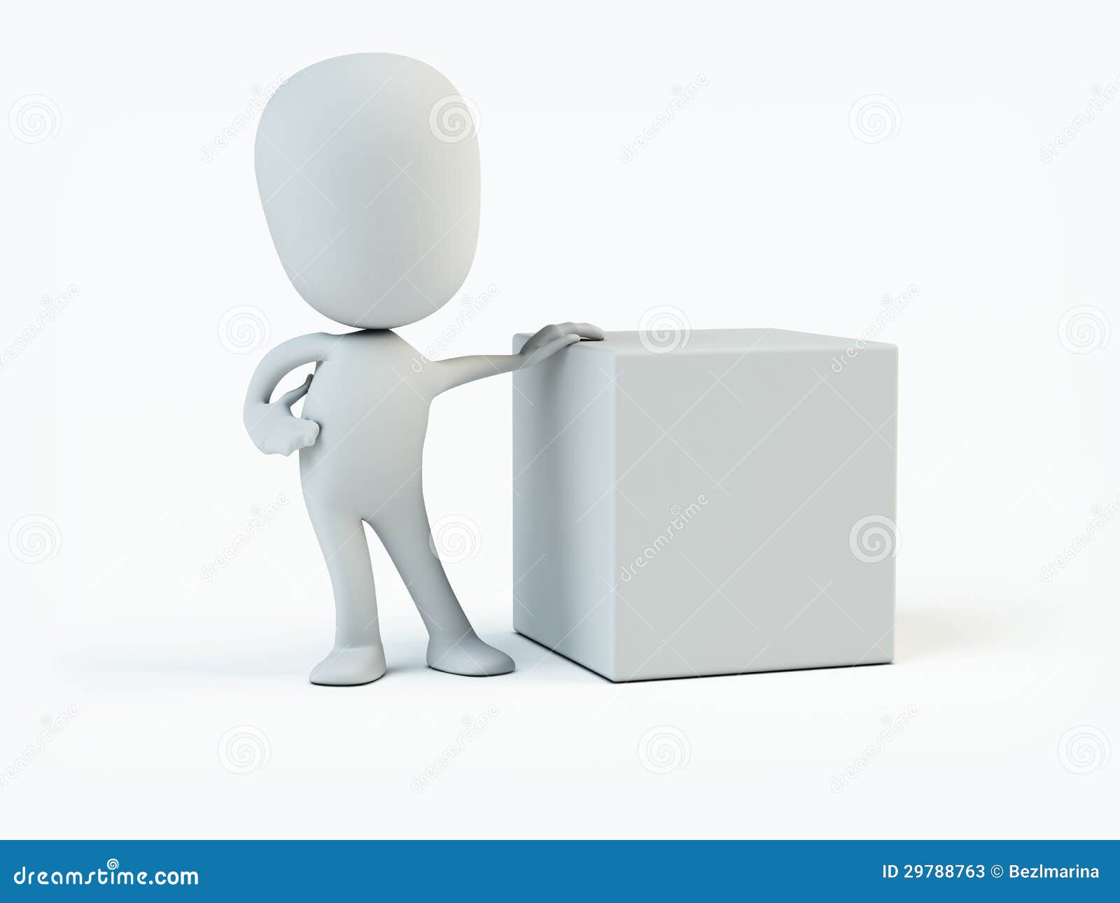 Person and cube stock illustration. Illustration of male - 29788763