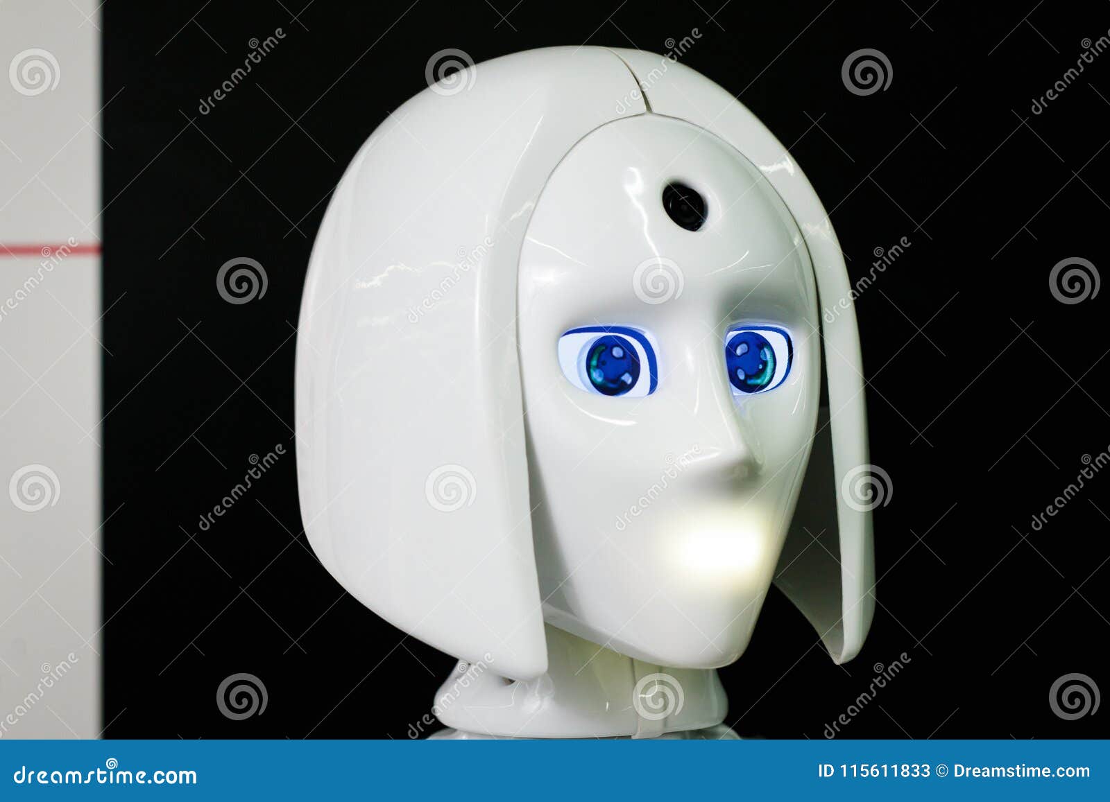 White Personal Robot Looks Like a Human.Beautiful Cyborg Female Face on ... White Personal Robot Looks Like a Human.Beautiful Cyborg Female Face on ...