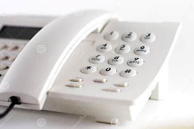 White phone stock photo. Image of cable, telecommunication - 292412