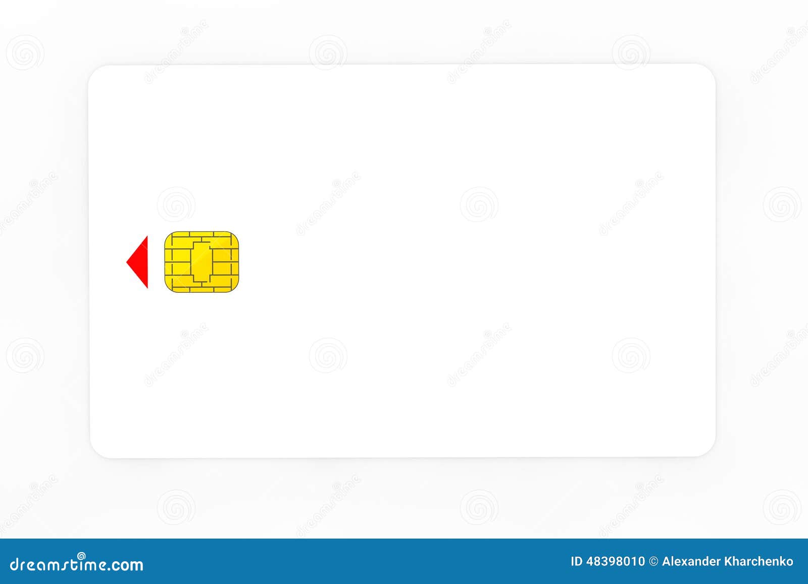 White phone card with chip stock illustration. Illustration of customer ...