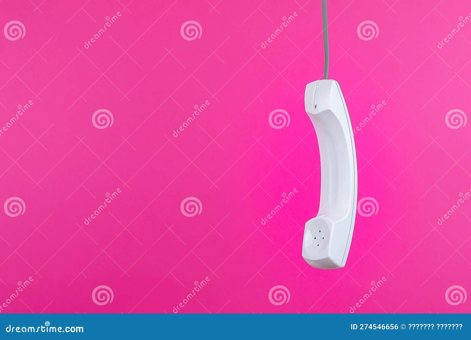 White Telephone Receiver with Copy Space Stock Photo - Image of ...