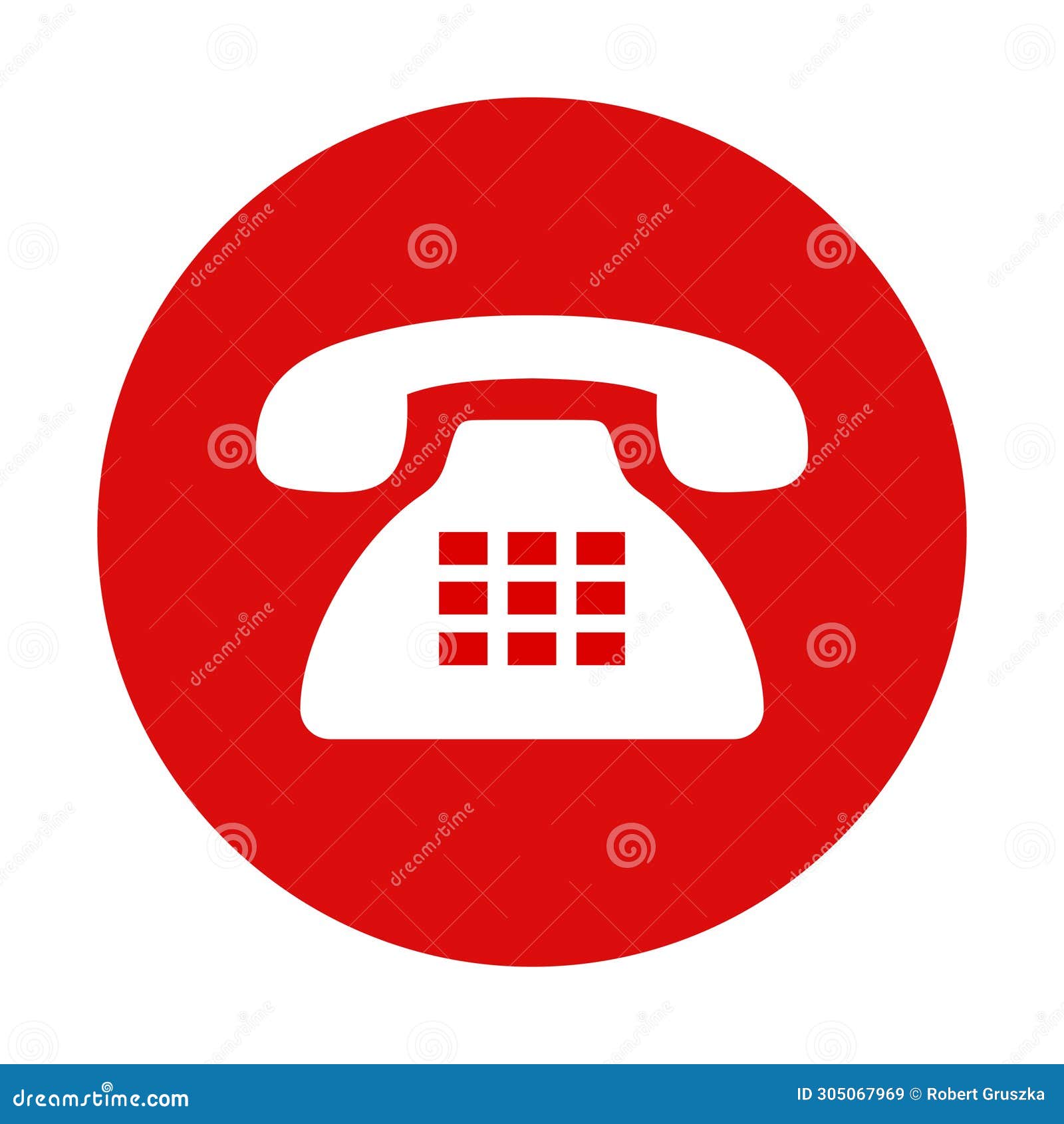 Phone icon stock vector. Illustration of retro, communication - 305067969