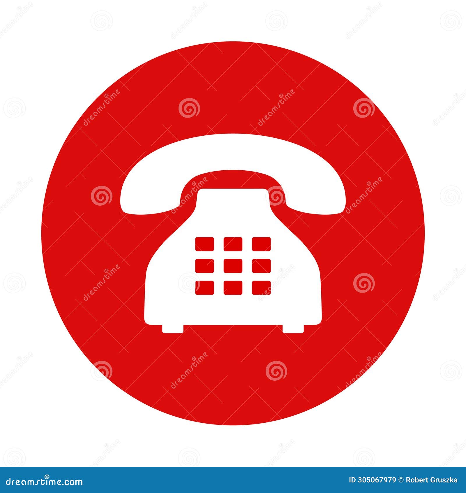 Phone icon stock vector. Illustration of retro, business - 305067979