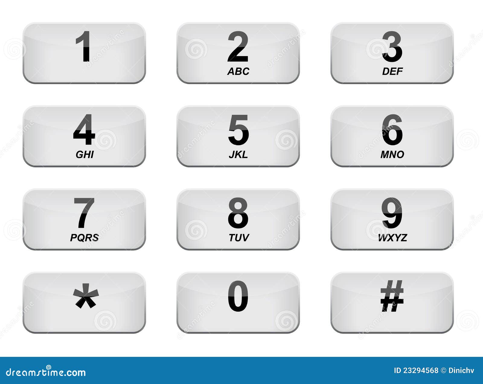 White Phone Keyboard Vector Illustration | CartoonDealer.com #23294568
