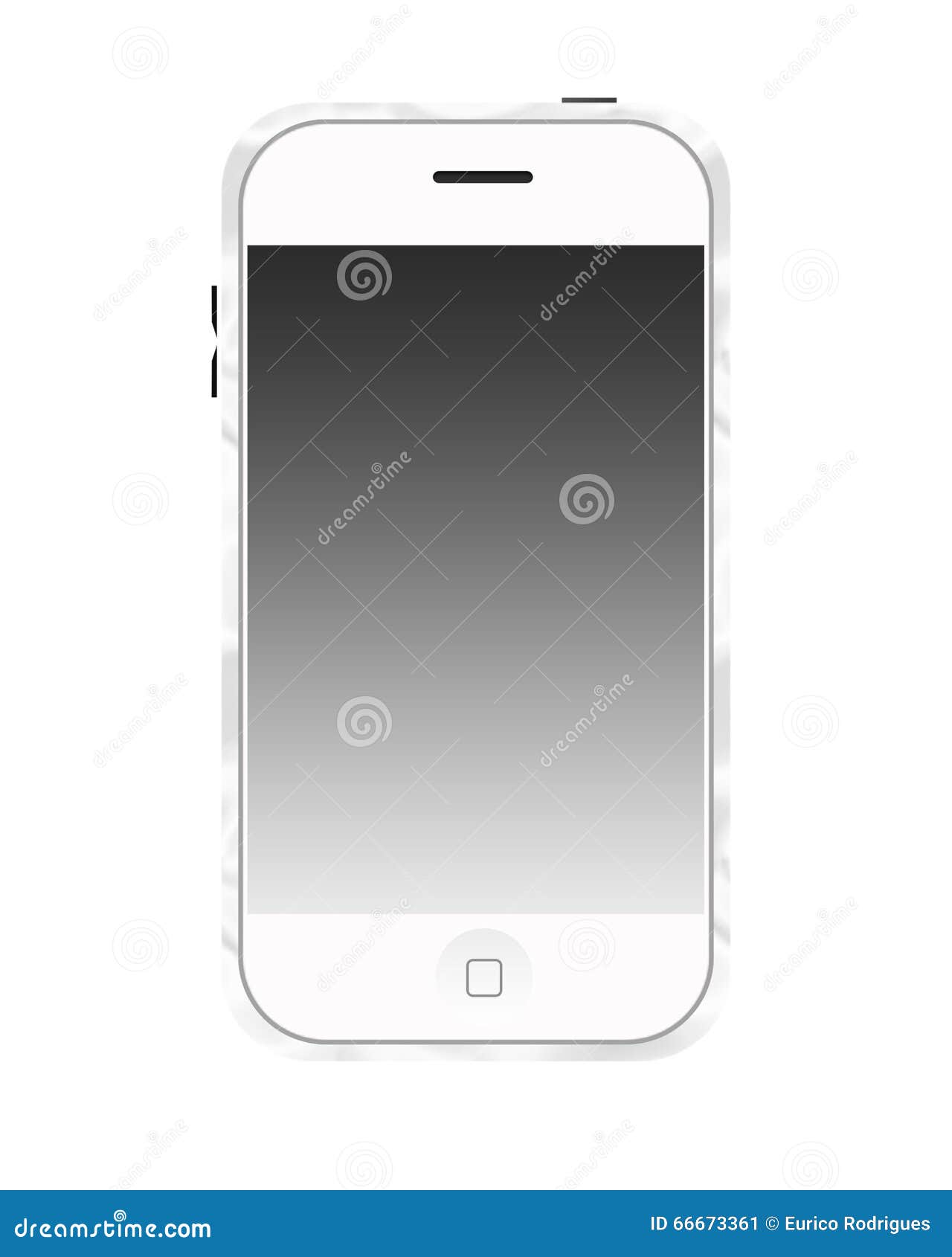 White phone template stock illustration. Illustration of white - 66673361