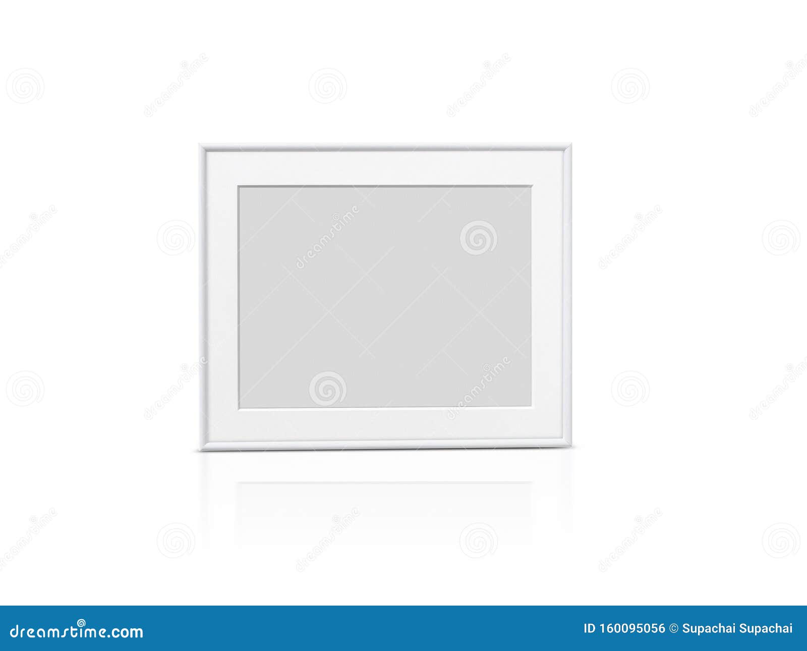 White Photo Frames Isolated on White Background Stock Photo - Image of ...