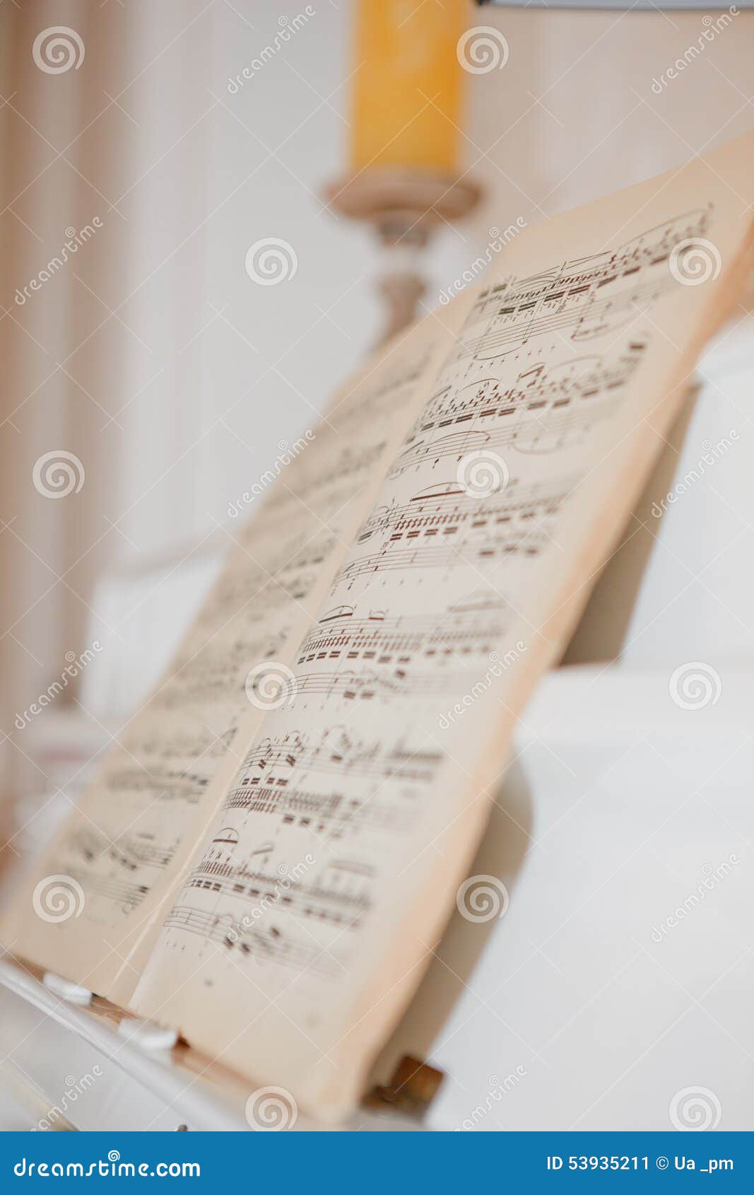 White piano with notes stock image. Image of note, antique - 53935211