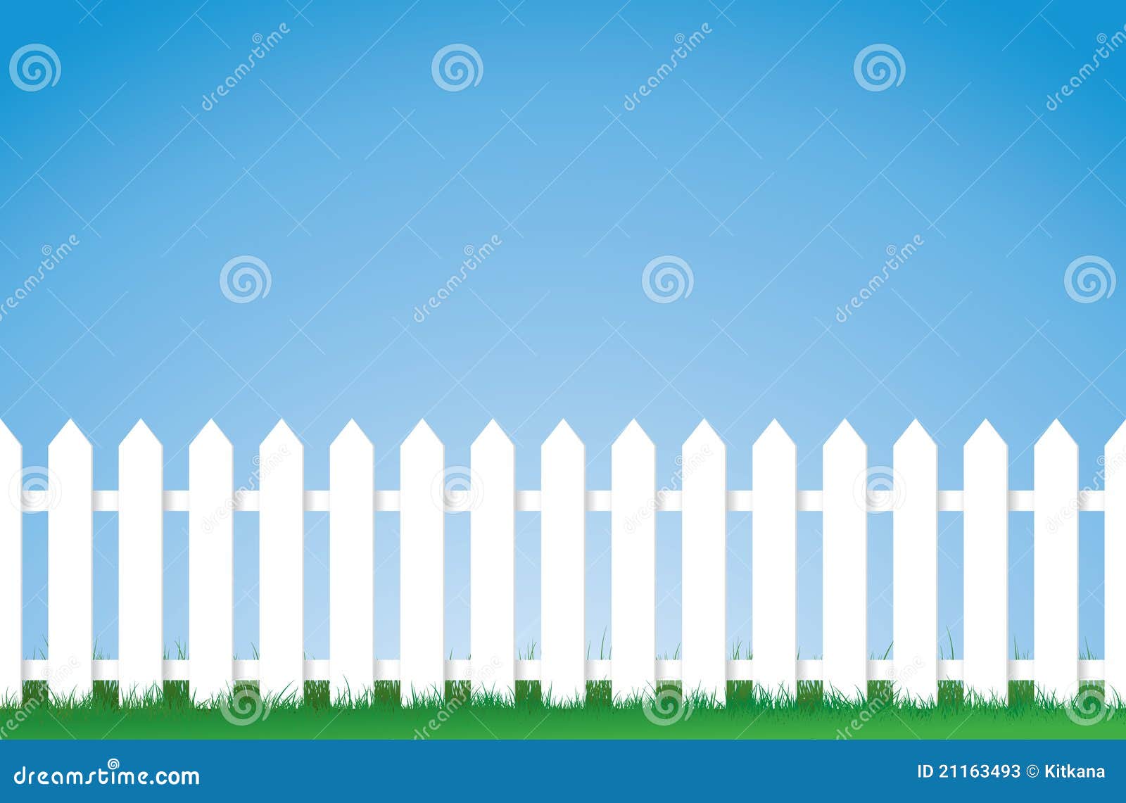 White Picket Fence Cartoon Vector | CartoonDealer.com #21163493