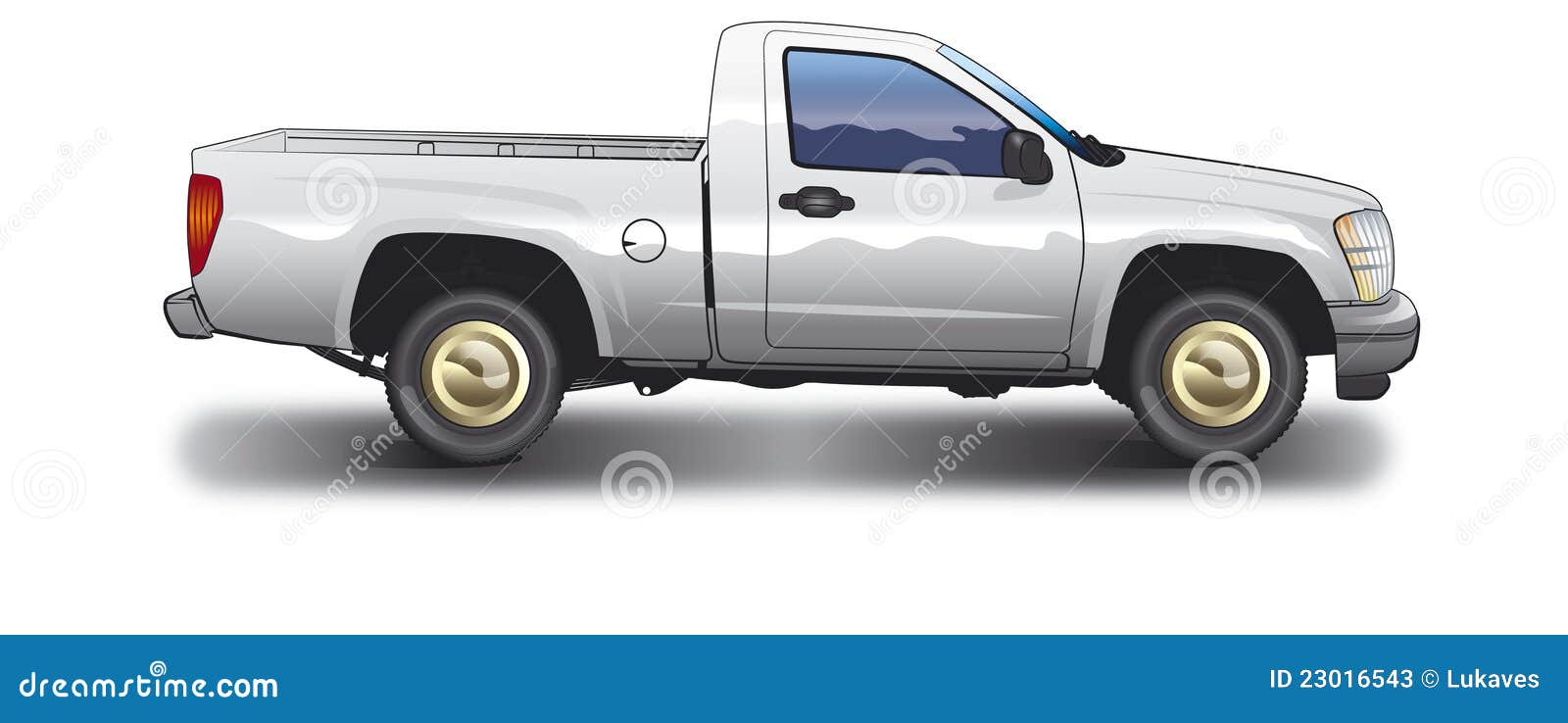 White pickup stock vector. Illustration of america, delivery - 23016543