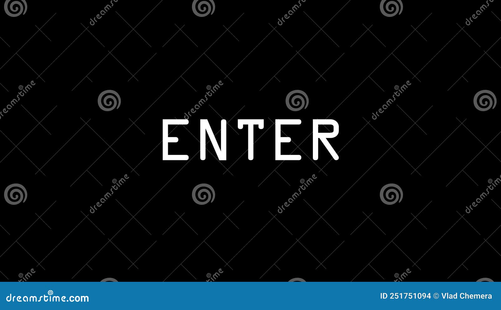 White Icon of ENTER Word Appears on a Black Background. Stock Footage ...