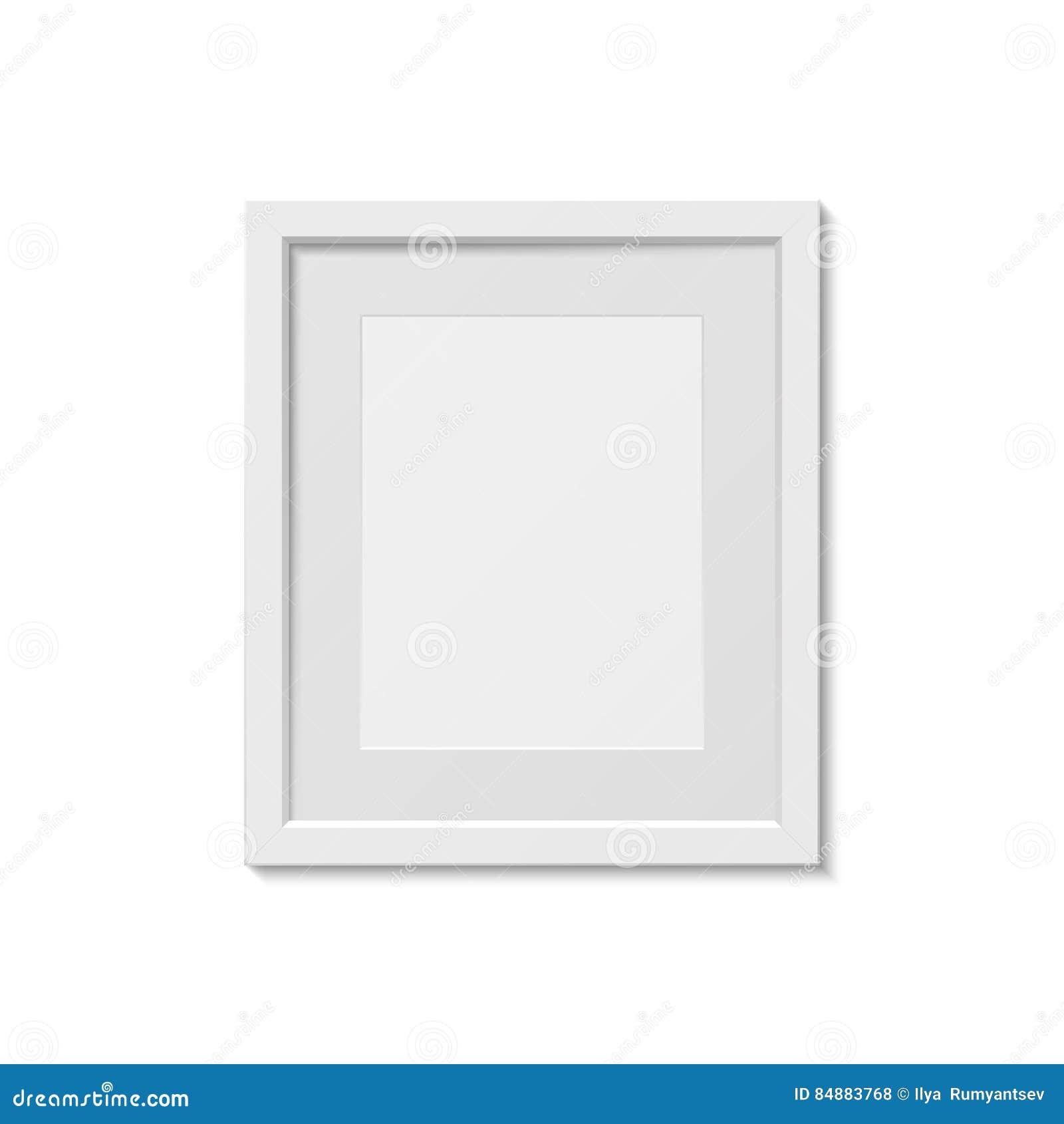 White Picture Frame Template, Isolated Stock Vector - Illustration of ...