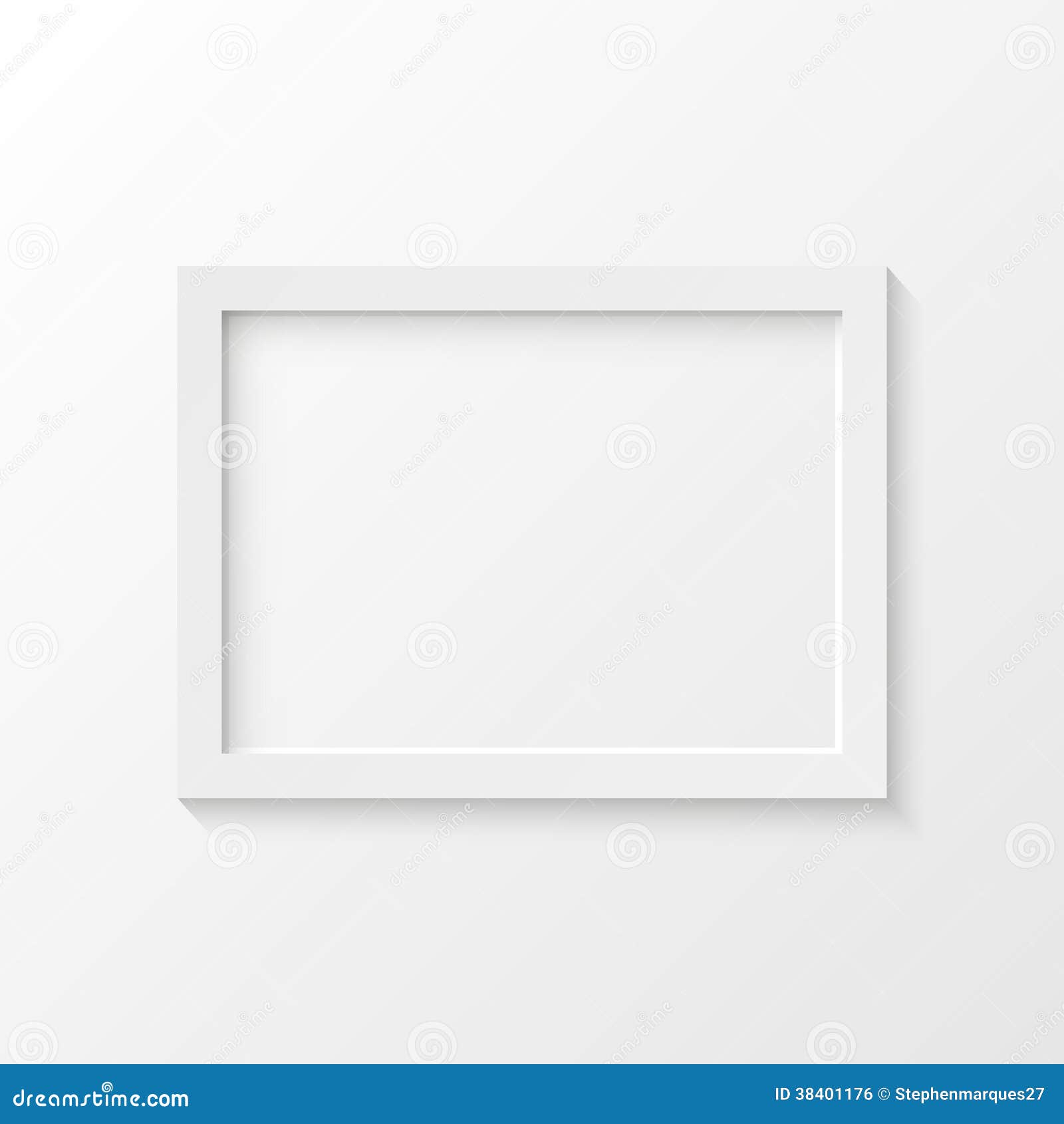 White Picture Frame Vector Illustration Stock Vector - Illustration of graphic, wall: 38401176
