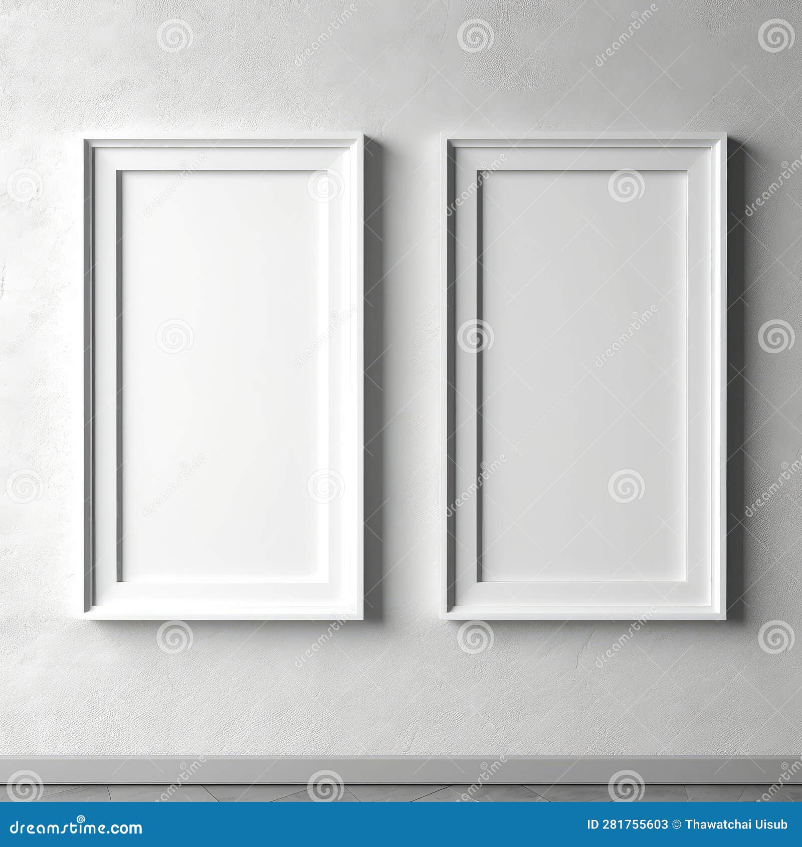 White Picture Frames on a Vertical Wall for a Variety of Decorations ...