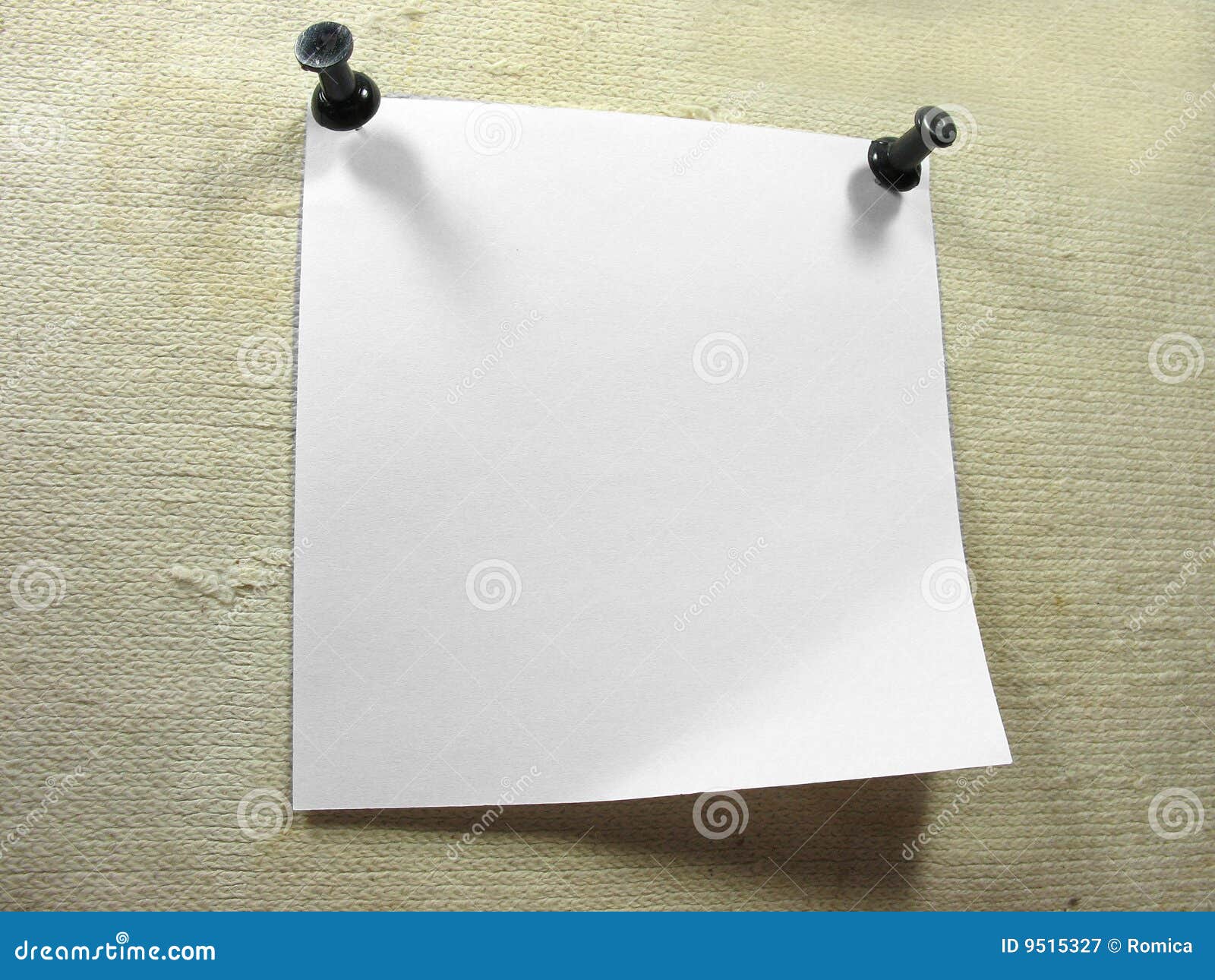 White Piece of Notice Paper Over a Old Canvas Stock Image - Image of ...