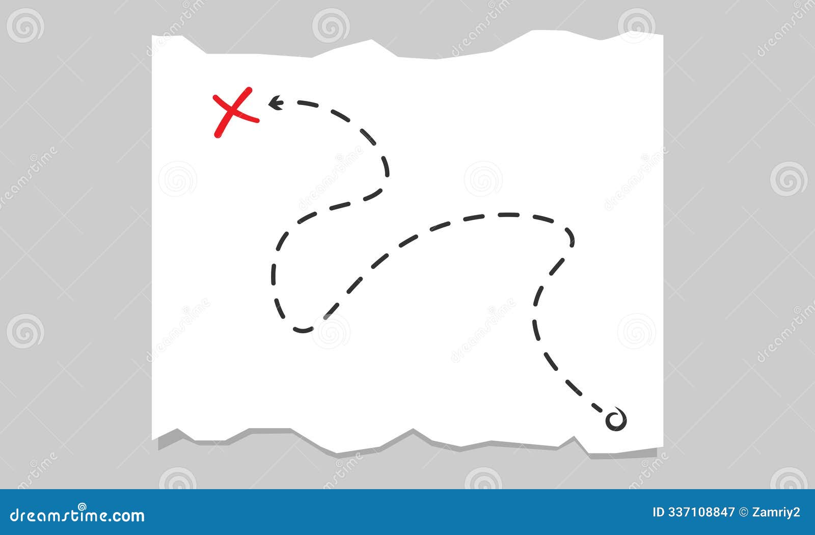 White Piece of Paper with a Red X Marks the Spot on it Stock ...