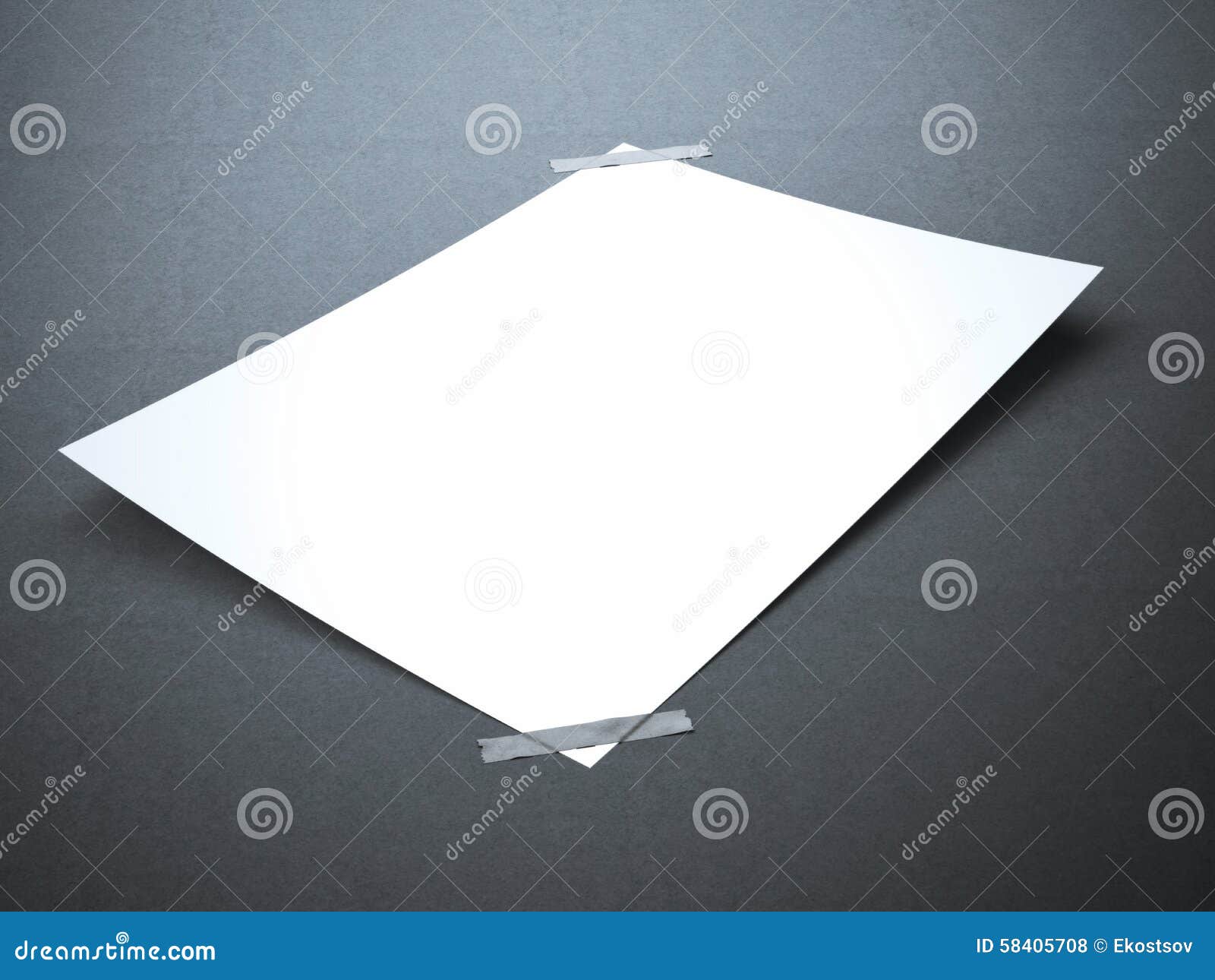 White Piece of Paper on the Table Stock Photo - Image of piece ...