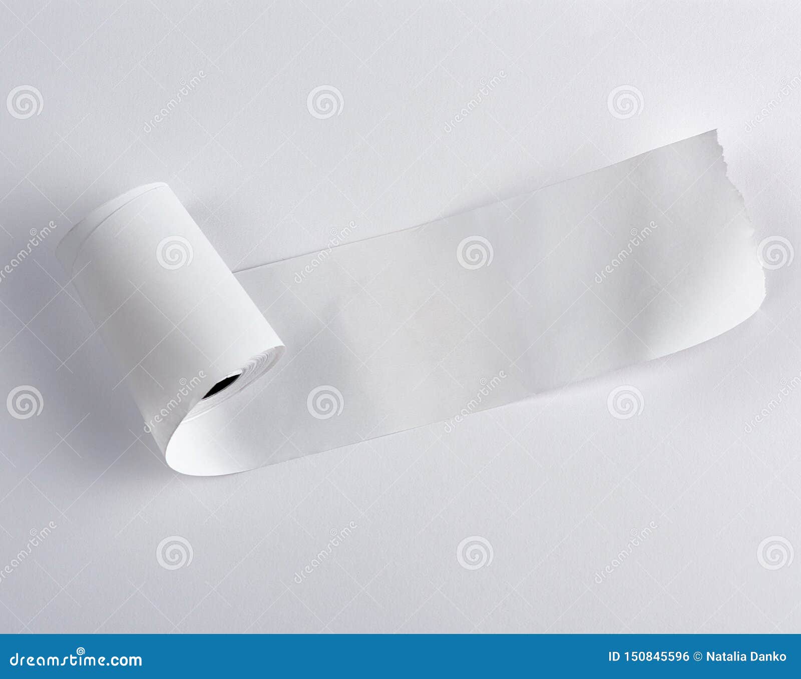 White Piece of Paper is Twisted, White Background Stock Photo - Image ...