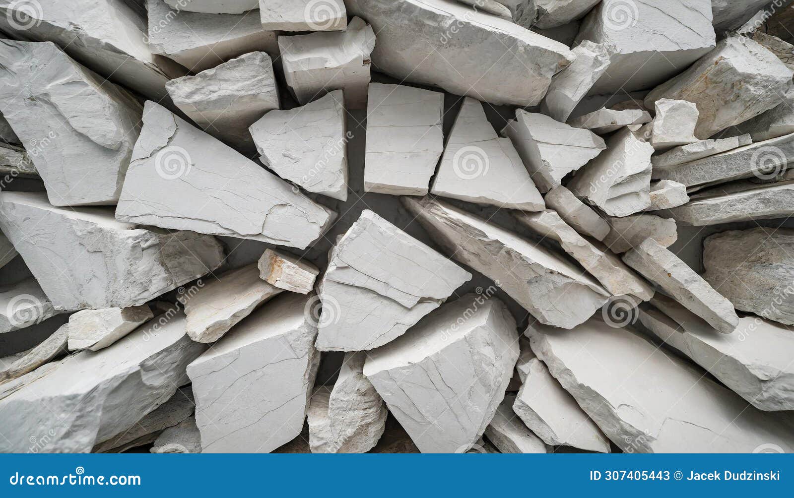 White Pieces of Stone Wall with Broken Textured Edges, Debris Stone ...