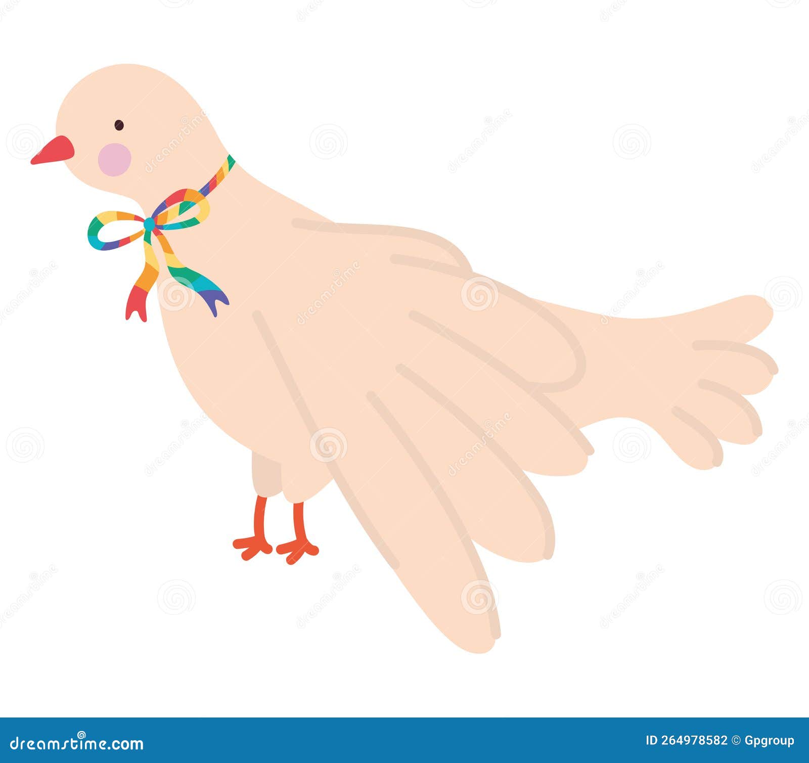 White pigeon design stock vector. Illustration of flat - 264978582