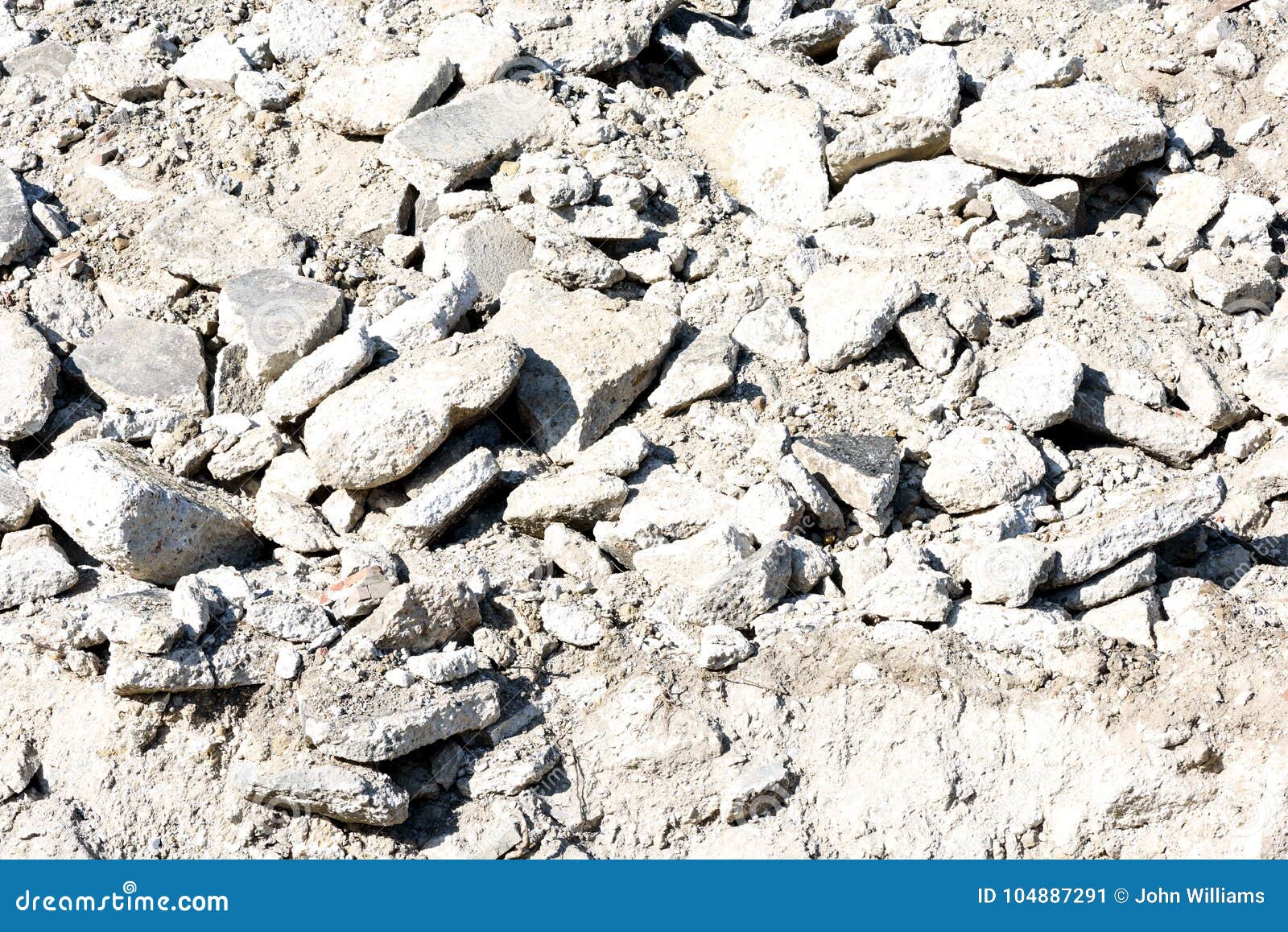Hardcore Rock Rubble Broken Cement Stock Image - Image of grungy, waste ...
