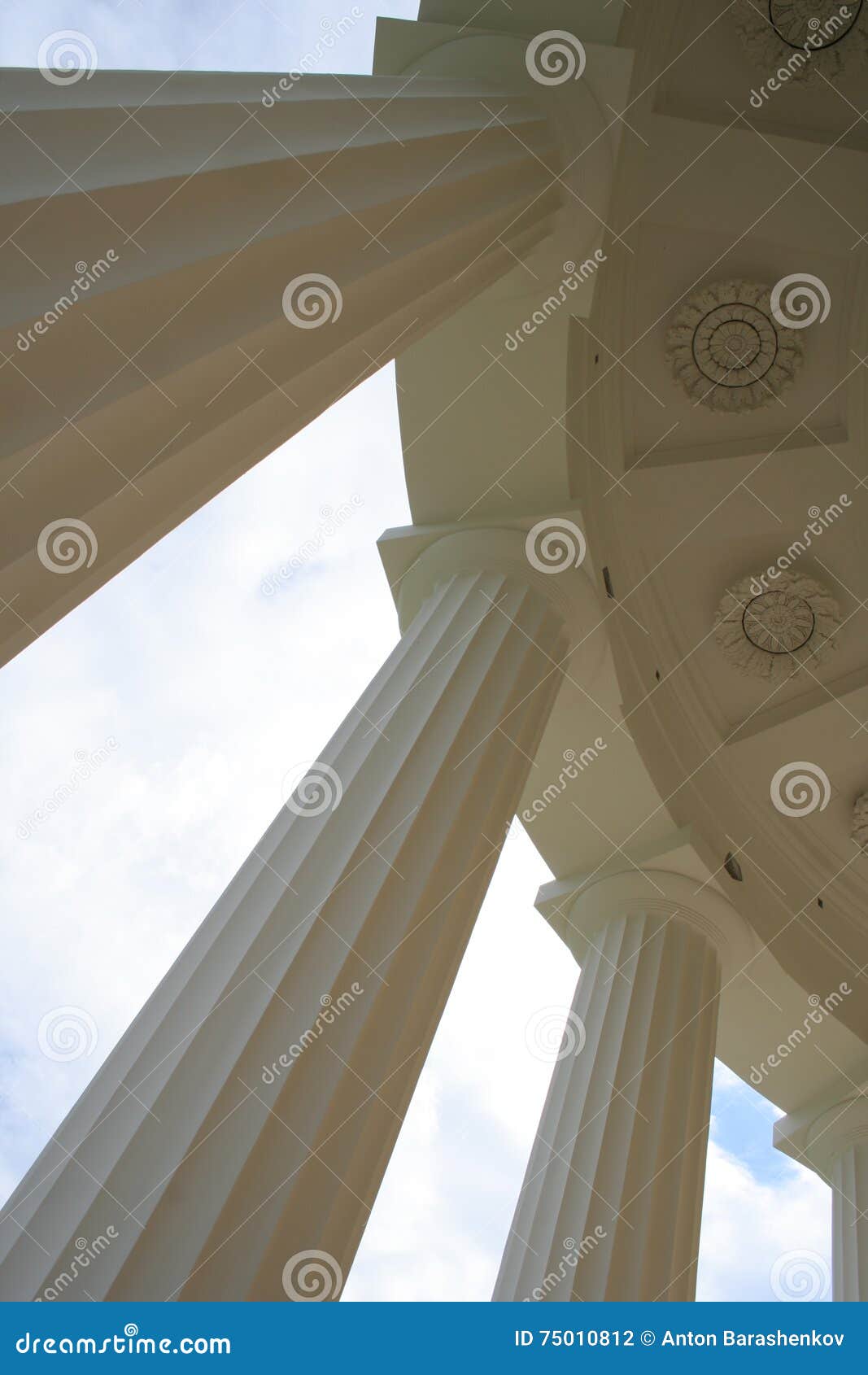 White pillars stock photo. Image of glow, nighttime, corinthian - 75010812