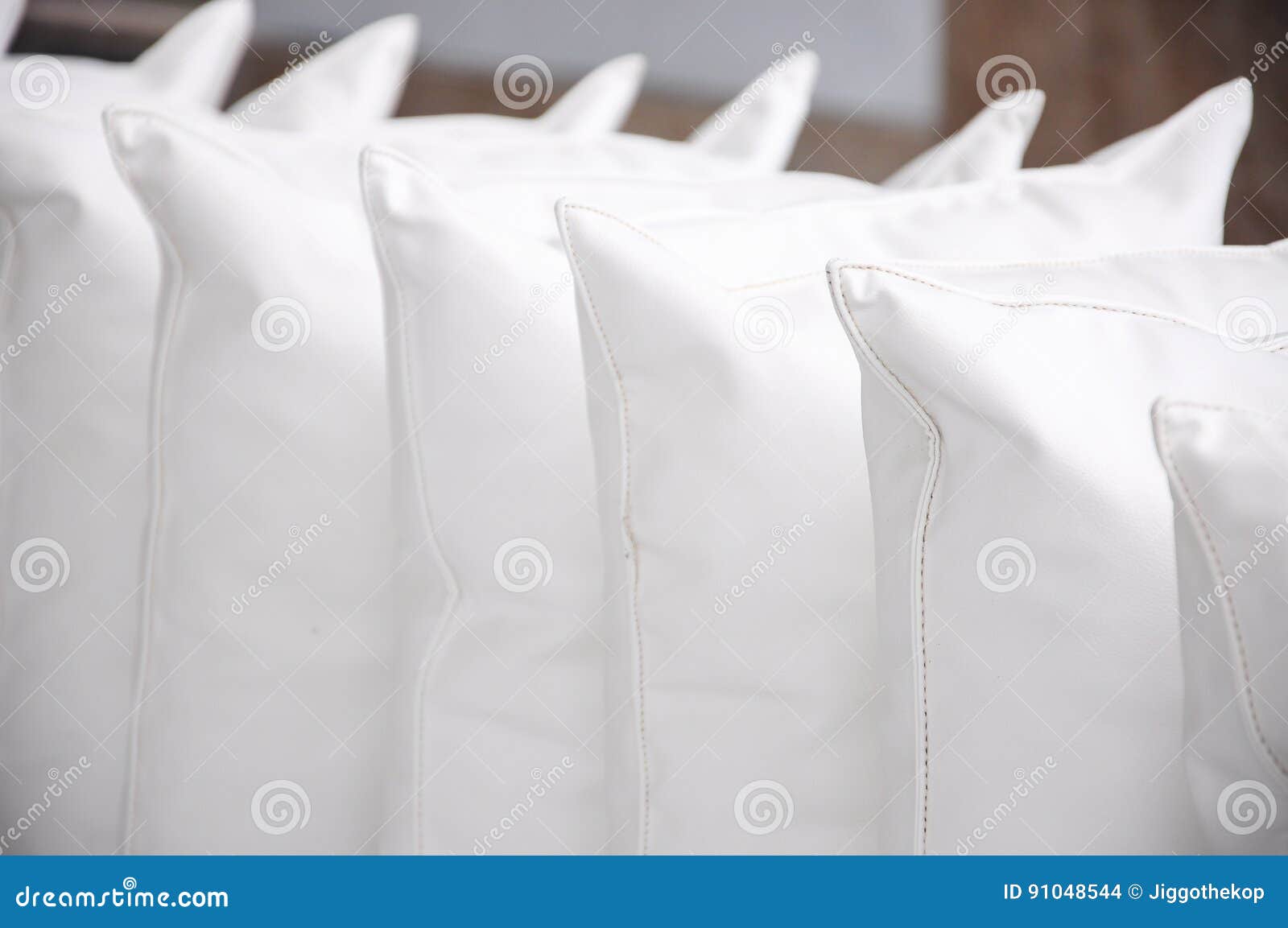 White pillows stock photo. Image of household, bright - 91048544