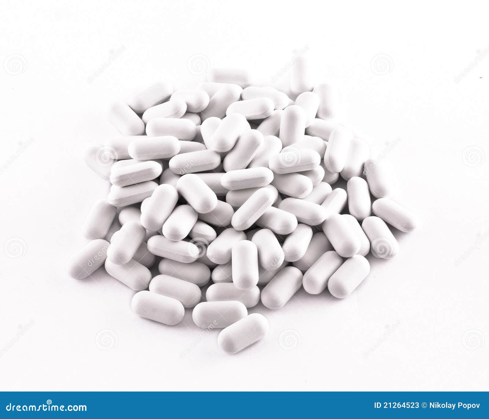 White pills stock image. Image of handful, vitamins, prescriptions ...