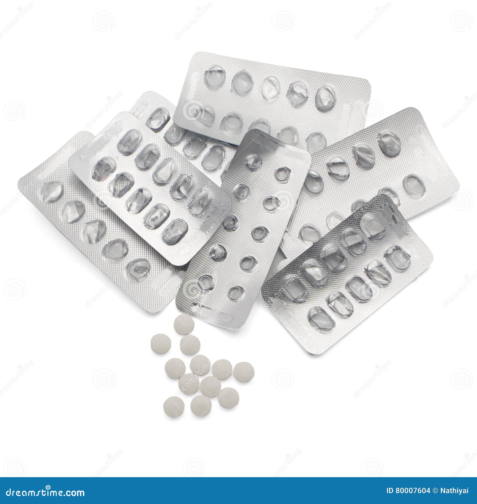 White Pills and Empty Pill Packages Stock Photo - Image of dose ...