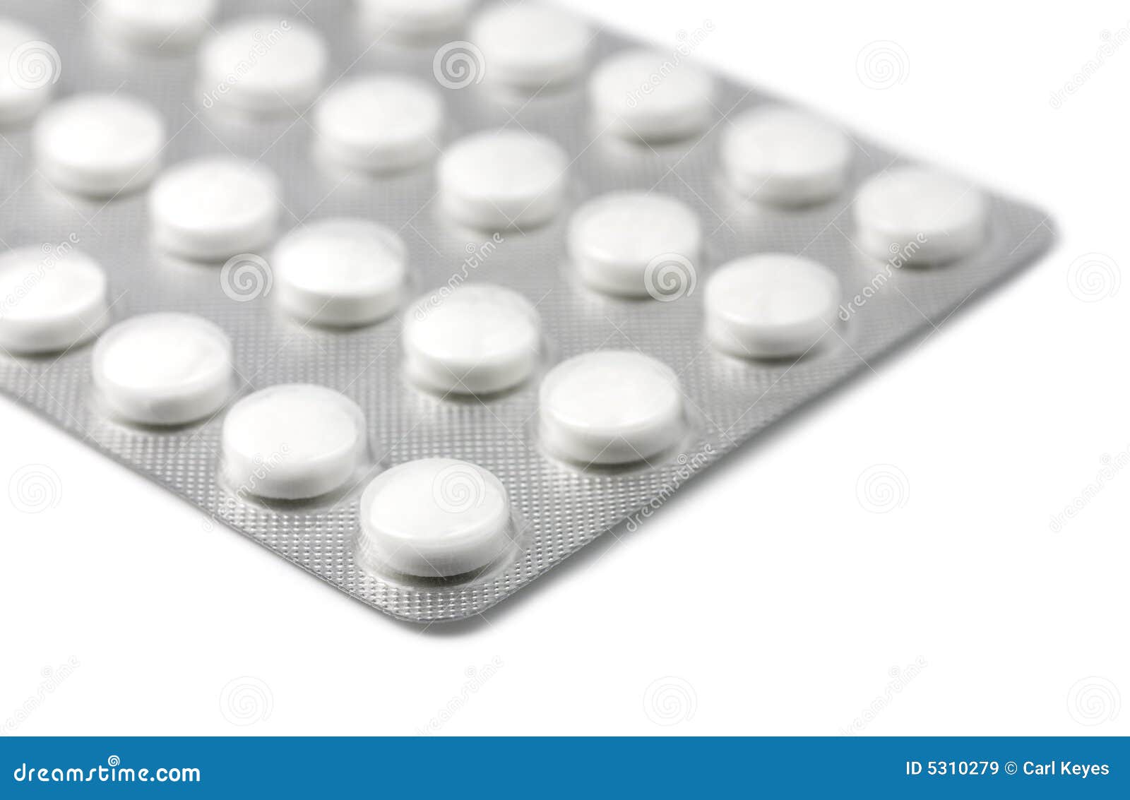 White Pills in Sealed Package Stock Image - Image of cropped, blister ...