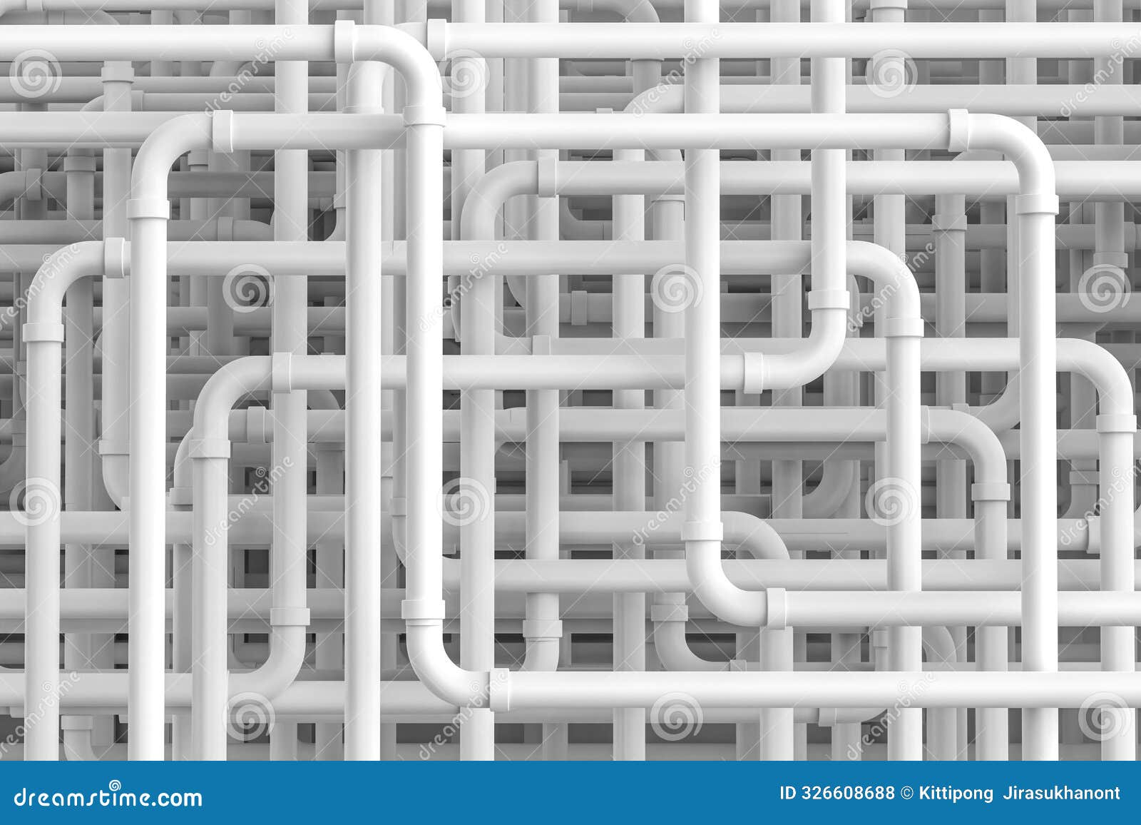 White Pipe Maze Or Pipeline Background Stock Photography ...