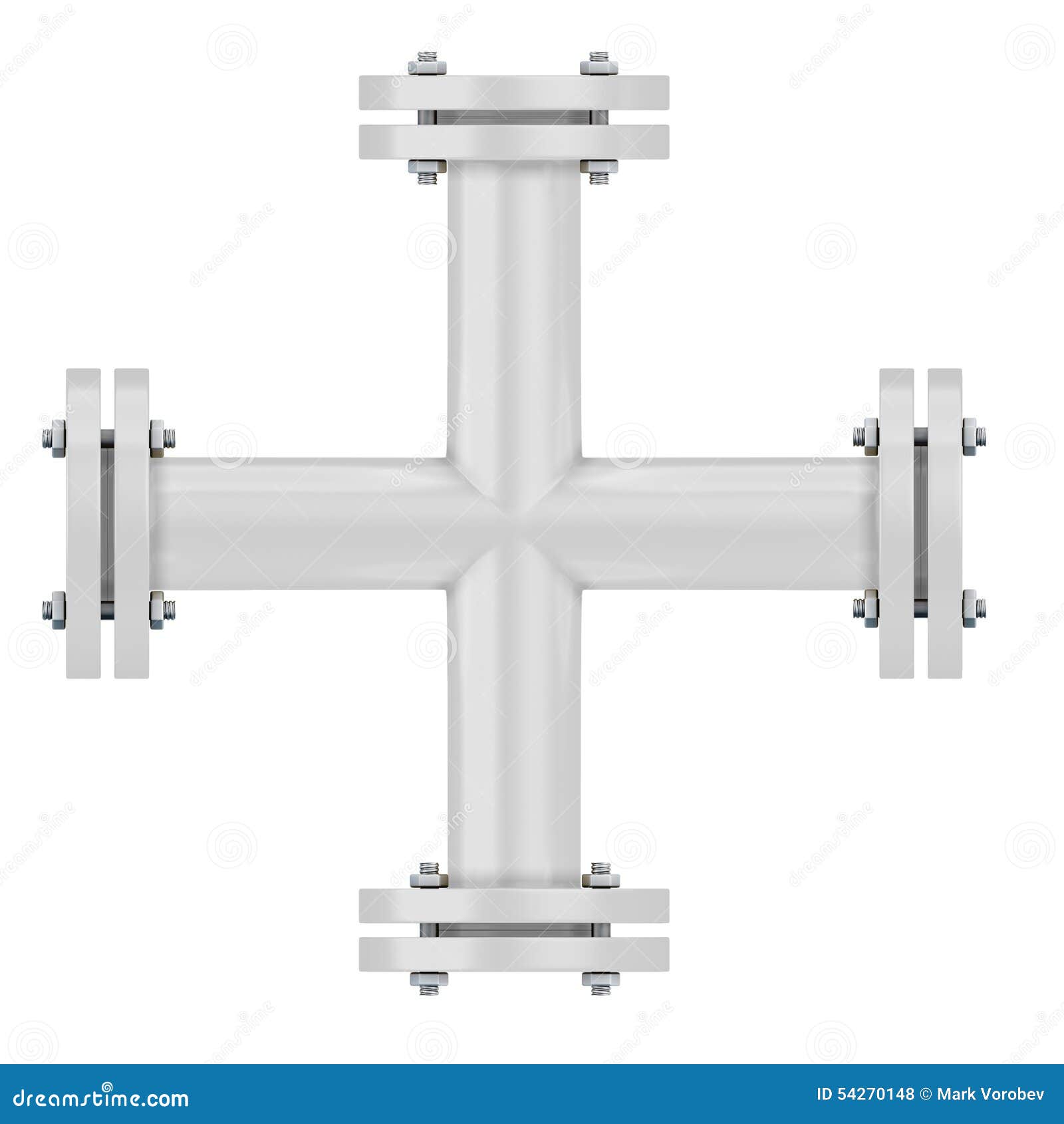 White pipeline cross stock illustration. Illustration of drain - 54270148