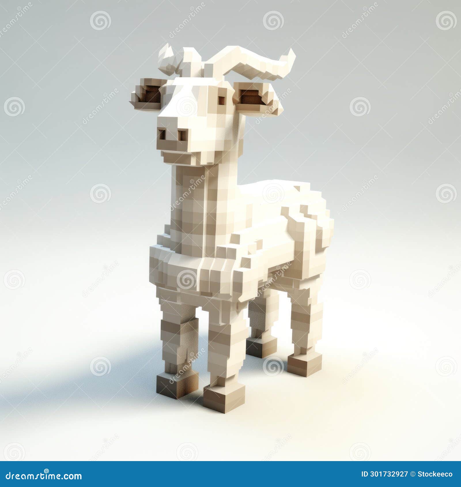 Pixel Art Goat. Farm Animal For Game Design Cartoon Vector ...