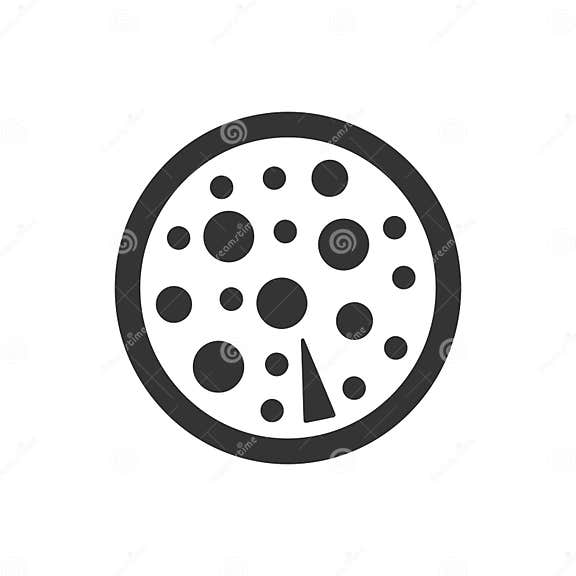 White Pizza Icon stock vector. Illustration of simple - 296705954