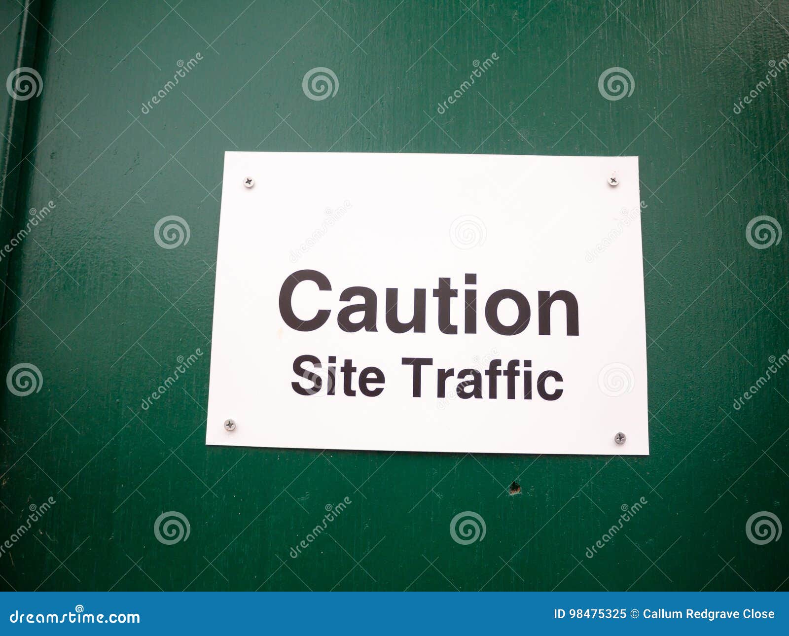 Caution Site Traffic Warning Sign Stock Photography | CartoonDealer.com ...
