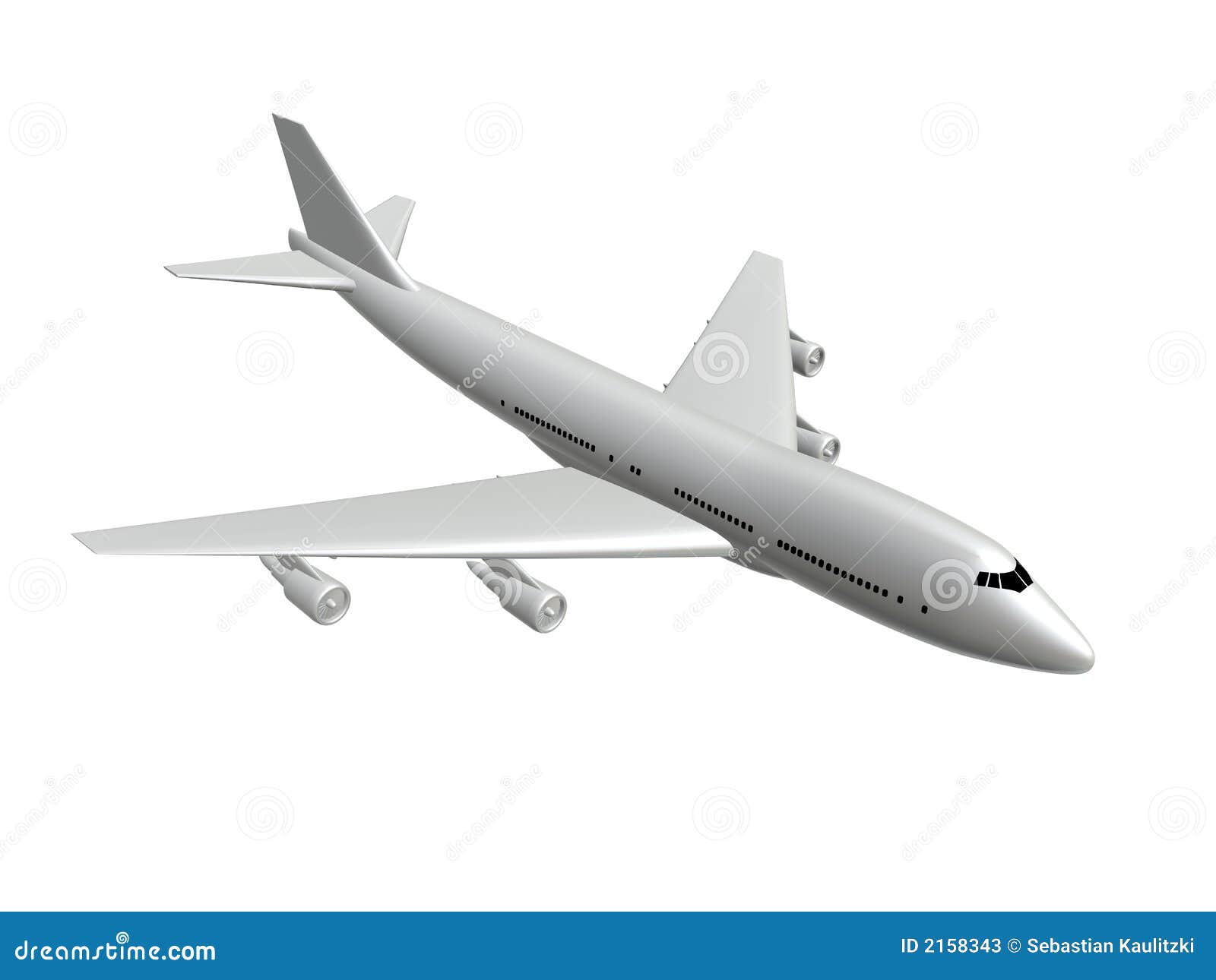White plane stock illustration. Illustration of clip, commercial - 2158343