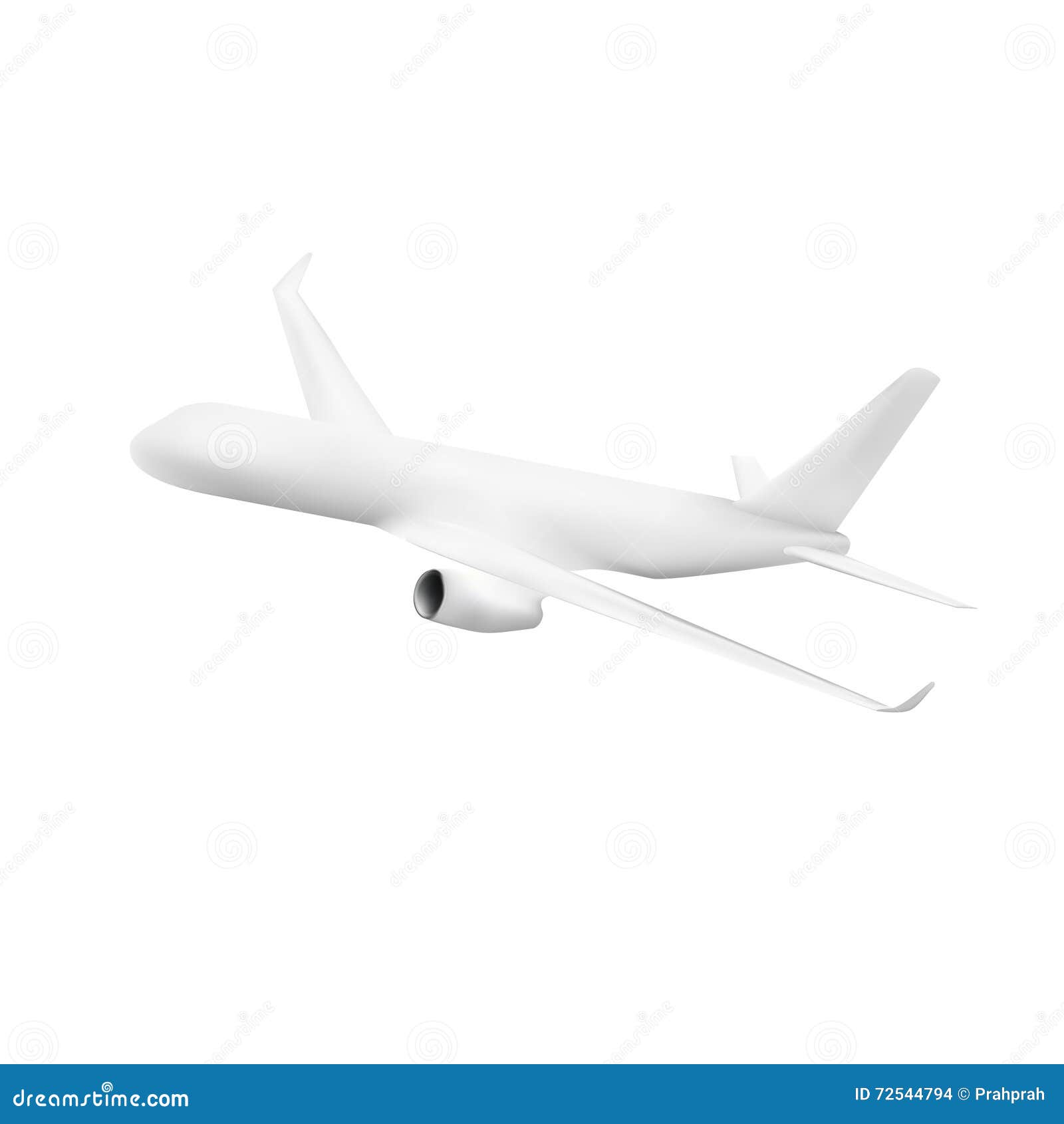 White plane stock vector. Illustration of dreamliner - 72544794