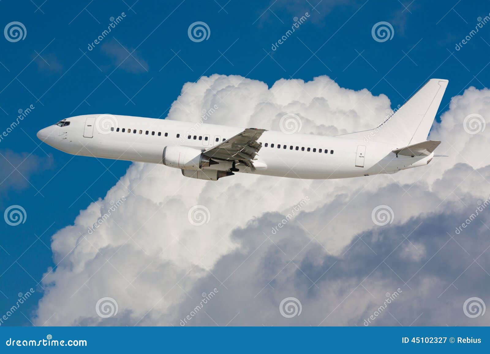 White plane stock image. Image of blue, land, cloud, runway - 45102327