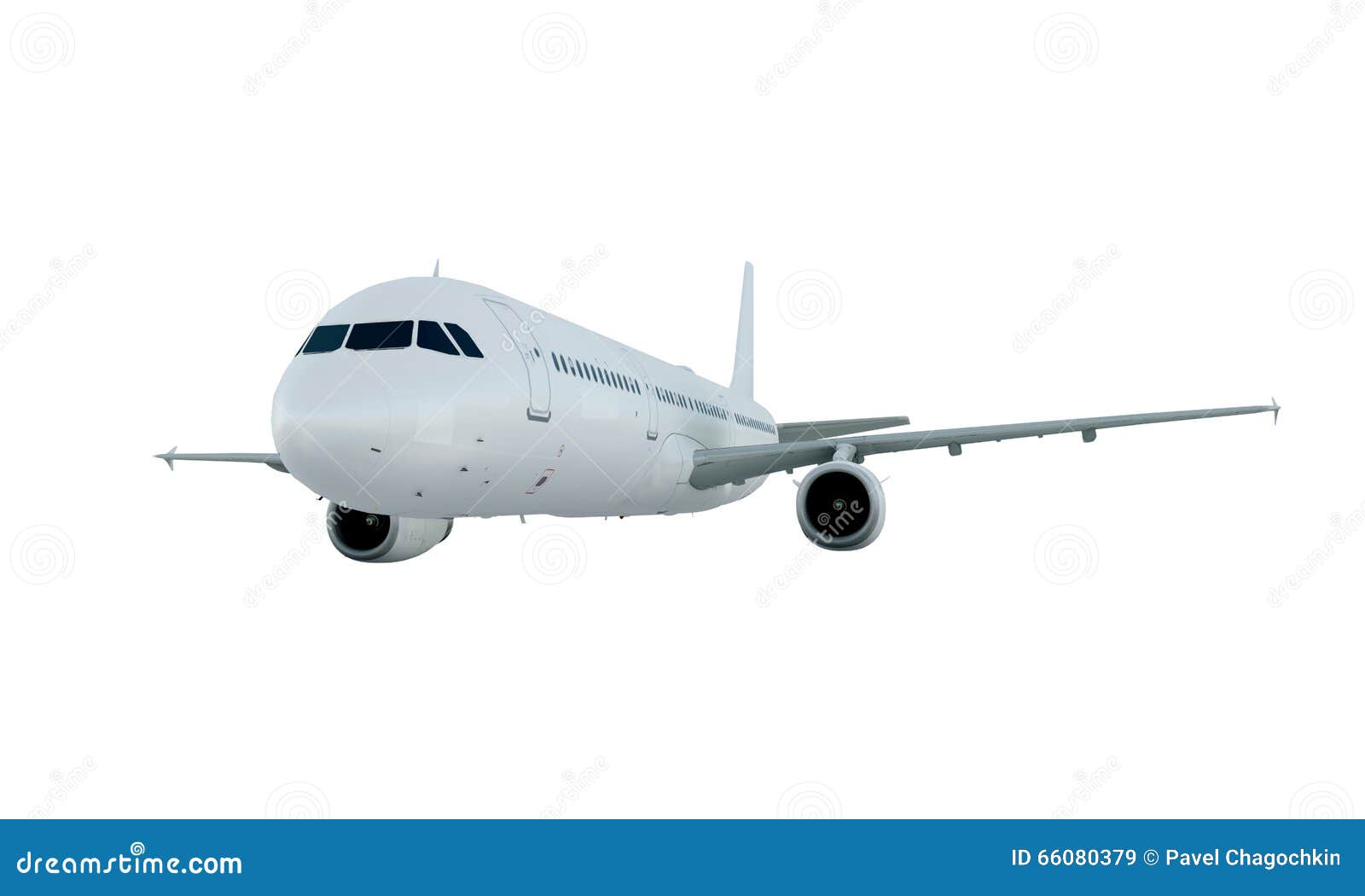 White Plane Flying. Airplane Airbus A321 Isolate on White Background ...