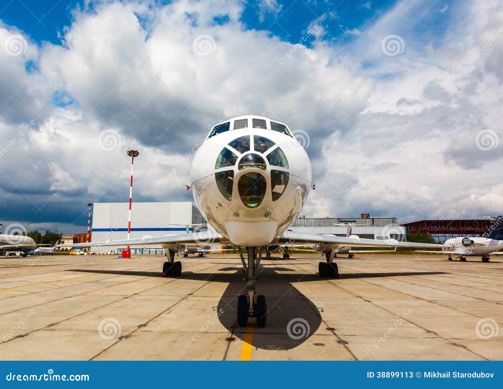 White Plane on the Platform Stock Image - Image of blue, holiday: 38899113