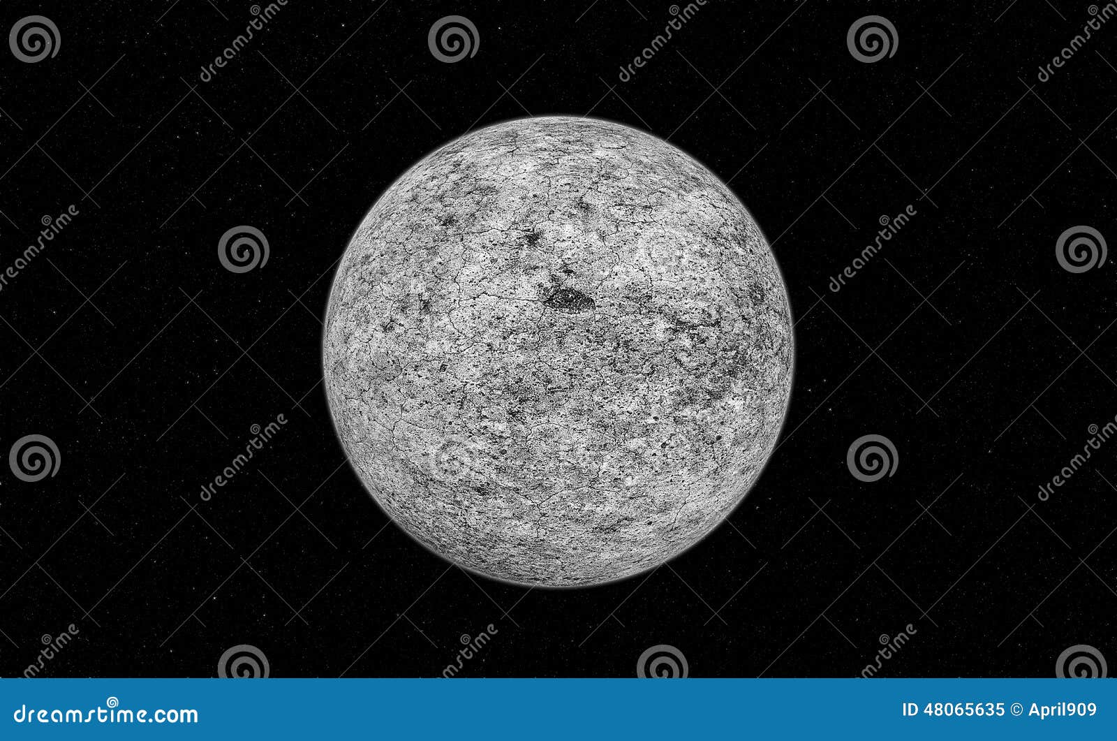 White planet in space stock illustration. Illustration of outer - 48065635