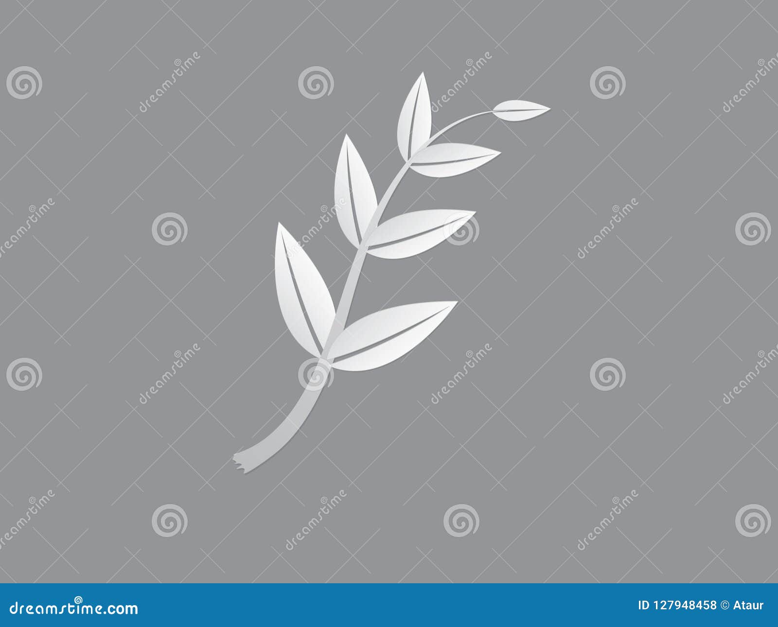 White Plants Logo on Dark Background Stock Vector - Illustration of ...