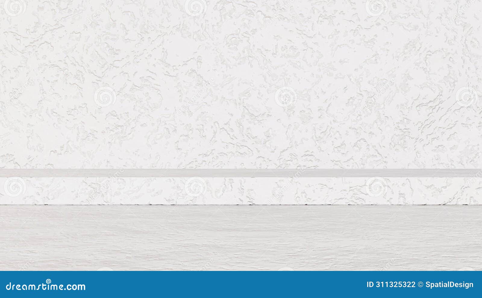 White Plaster Background with Wide Rectangular Platform Stock Photo ...