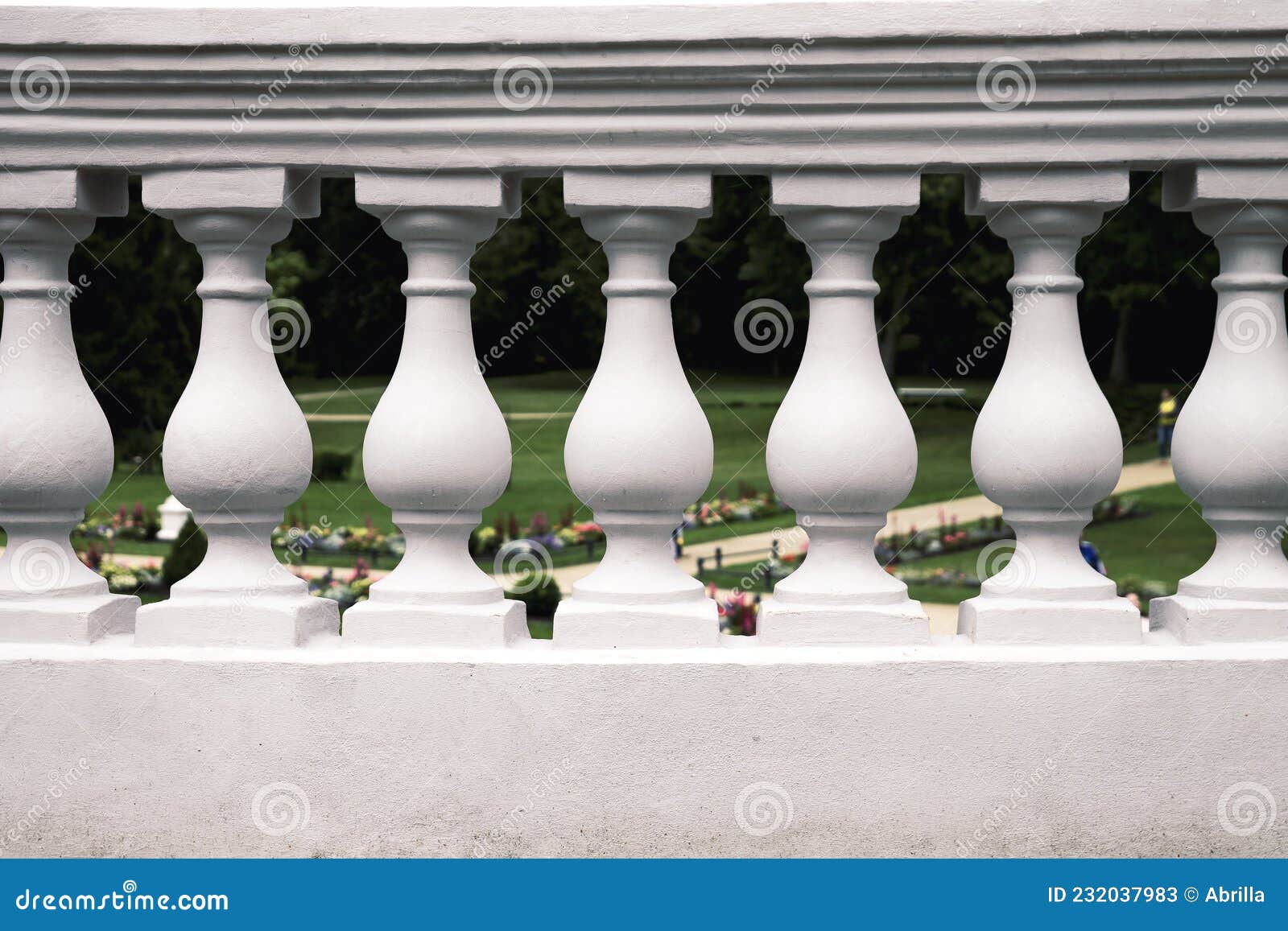 White Plaster Balustrade Closeup Stock Image - Image of rails, stone ...